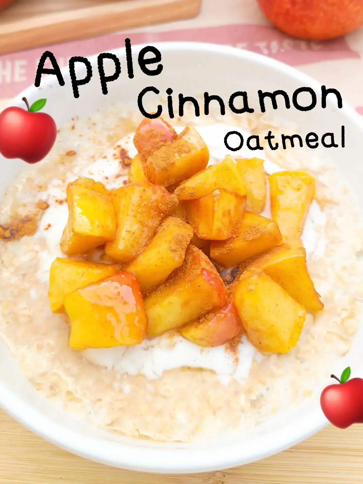 🍎 Oatmeal & Apple Cinnamon 🍎😋 | วิดีโอที่เผยแพร่โดย veggiediaryth | Lemon8
