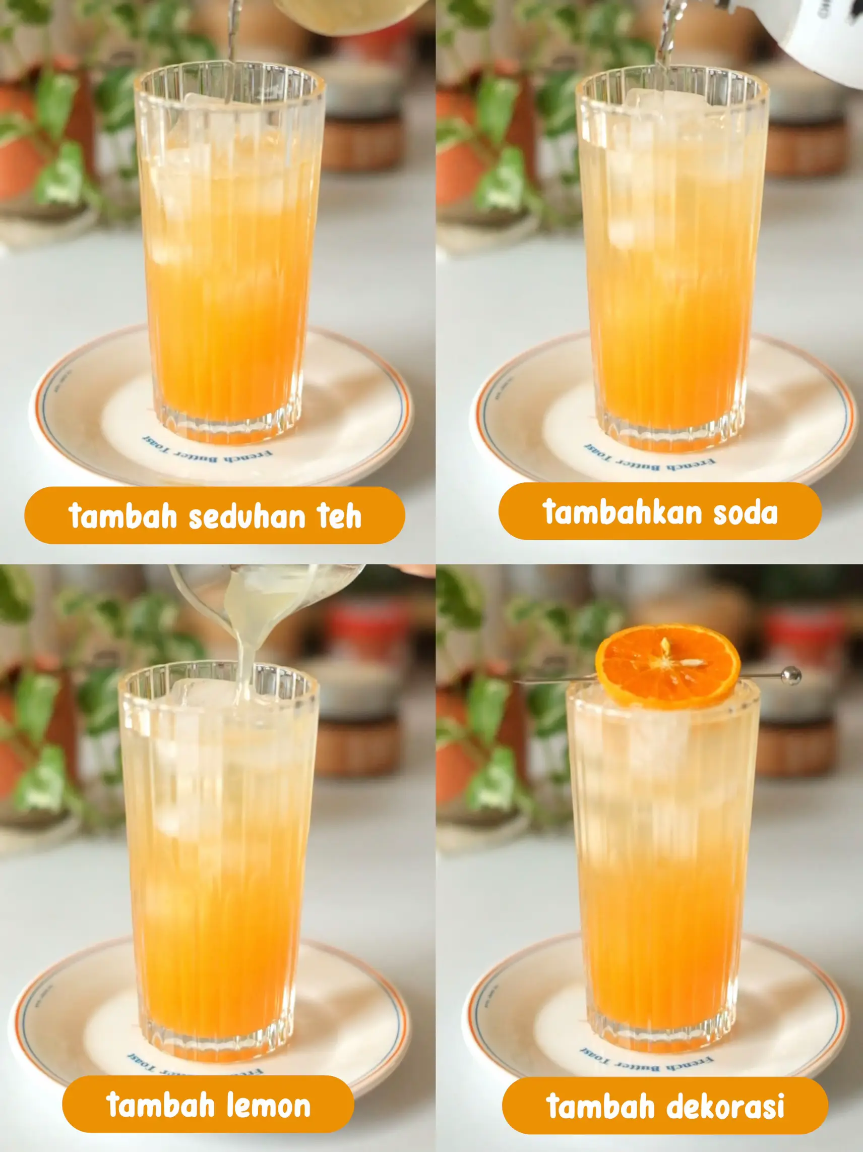 JERUK + TEH + SODA = PERFECT SUMMER! 🧡 | Galeri diposting oleh ourlifecorner | Lemon8