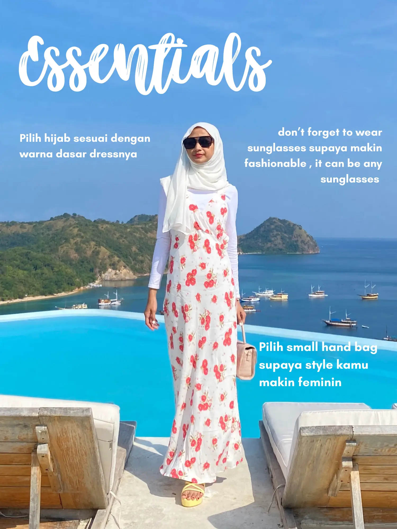 Girly Look with Floral Dress💖 Outfit ke Pantai🌴 | Galeri diposting oleh Dinahbawazier | Lemon8