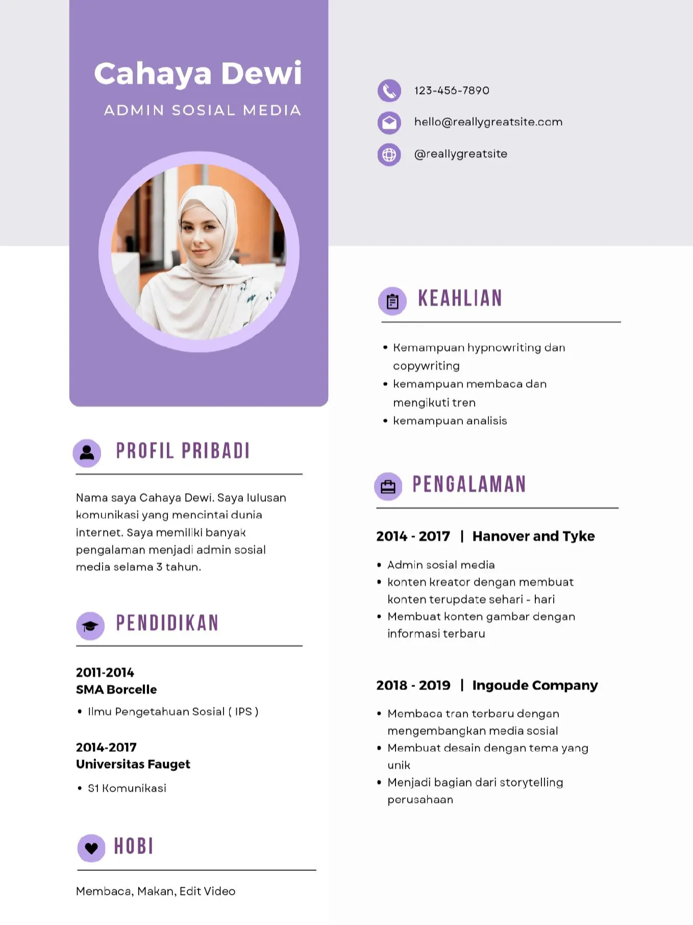 CV PDF | Galeri diposting oleh Amelia | Lemon8