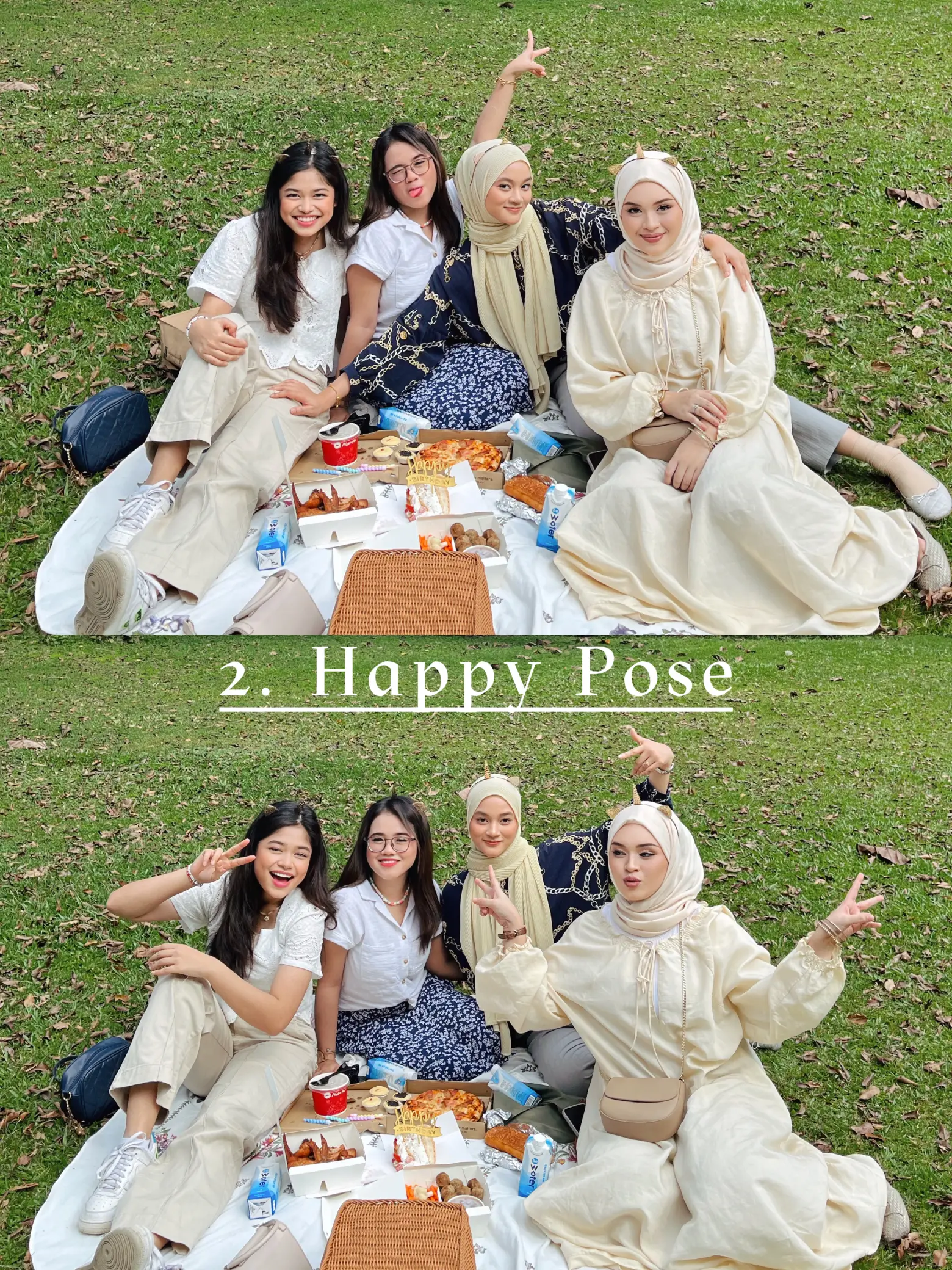 Poses Ideas w Besties : Picnic Edition | Galeri disiarkan oleh Dina ⁺˳ ༚ ⁺˳ ༚ | Lemon8