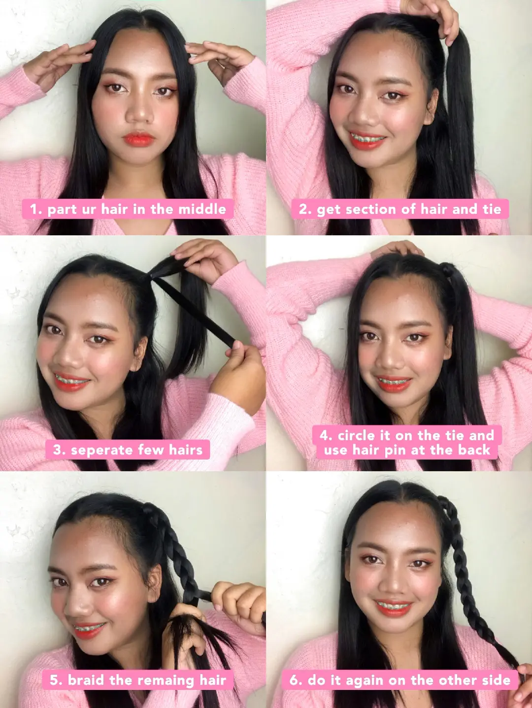 Itzy Lia Hairstyle: easy braid tutorial | แกลเลอรีที่โพสต์โดย den | Lemon8