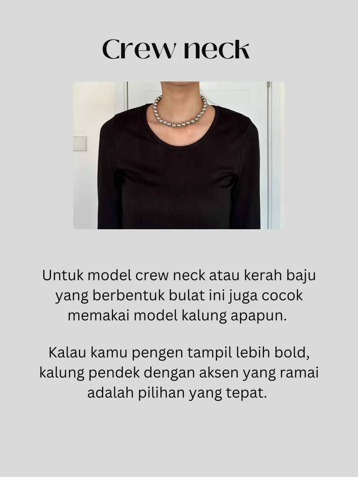 CARA MEMILIH KALUNG SESUAI KERAH BAJU | Galeri diposting oleh Thalita A ...