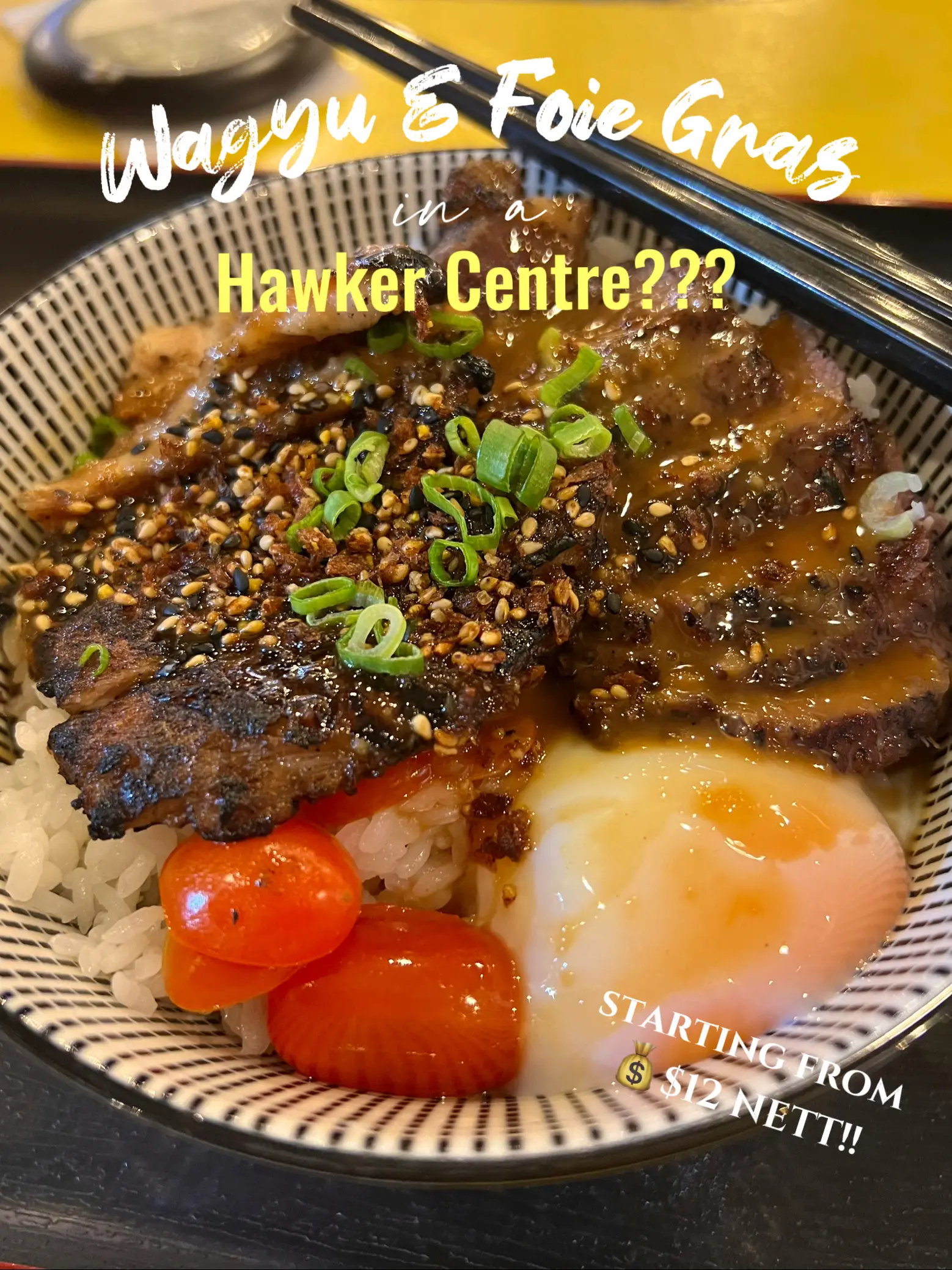 Wagyu & Foie Gras in a HAWKER CENTRE?? | Gallery posted by Christy | Lemon8