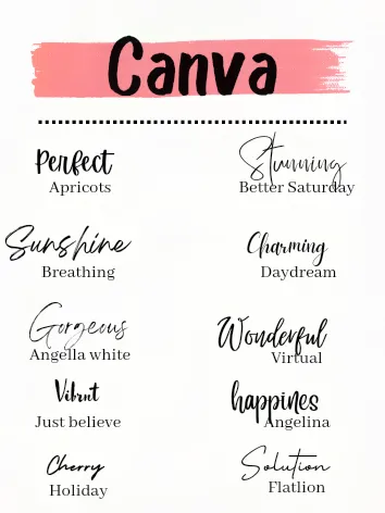 Rekomendasi Font Canva Lattering! | Galeri diposting oleh Dea Rahmadany ...