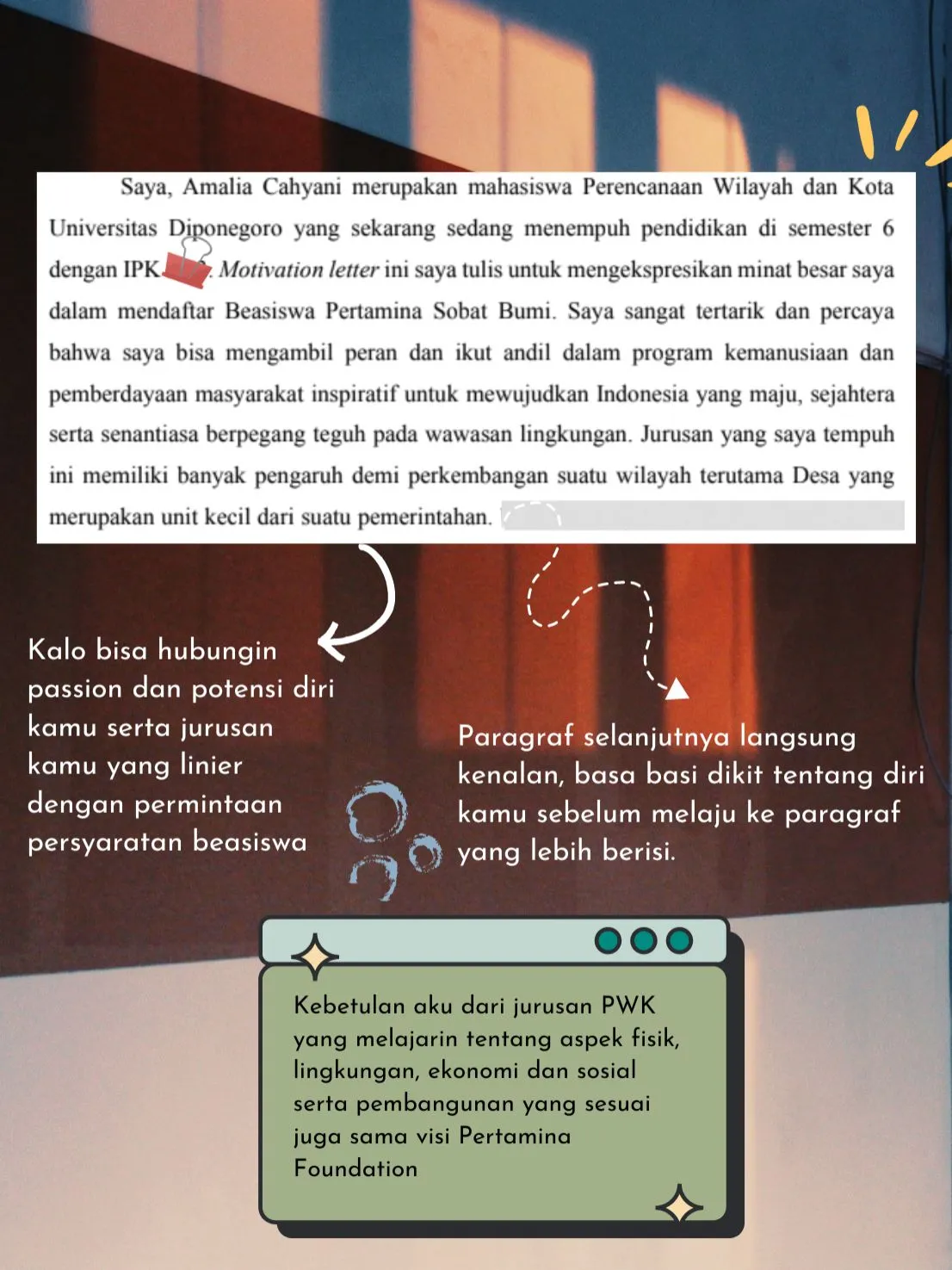 Motivation Letter Beasiswa Pertamina - Pencarian Lemon8