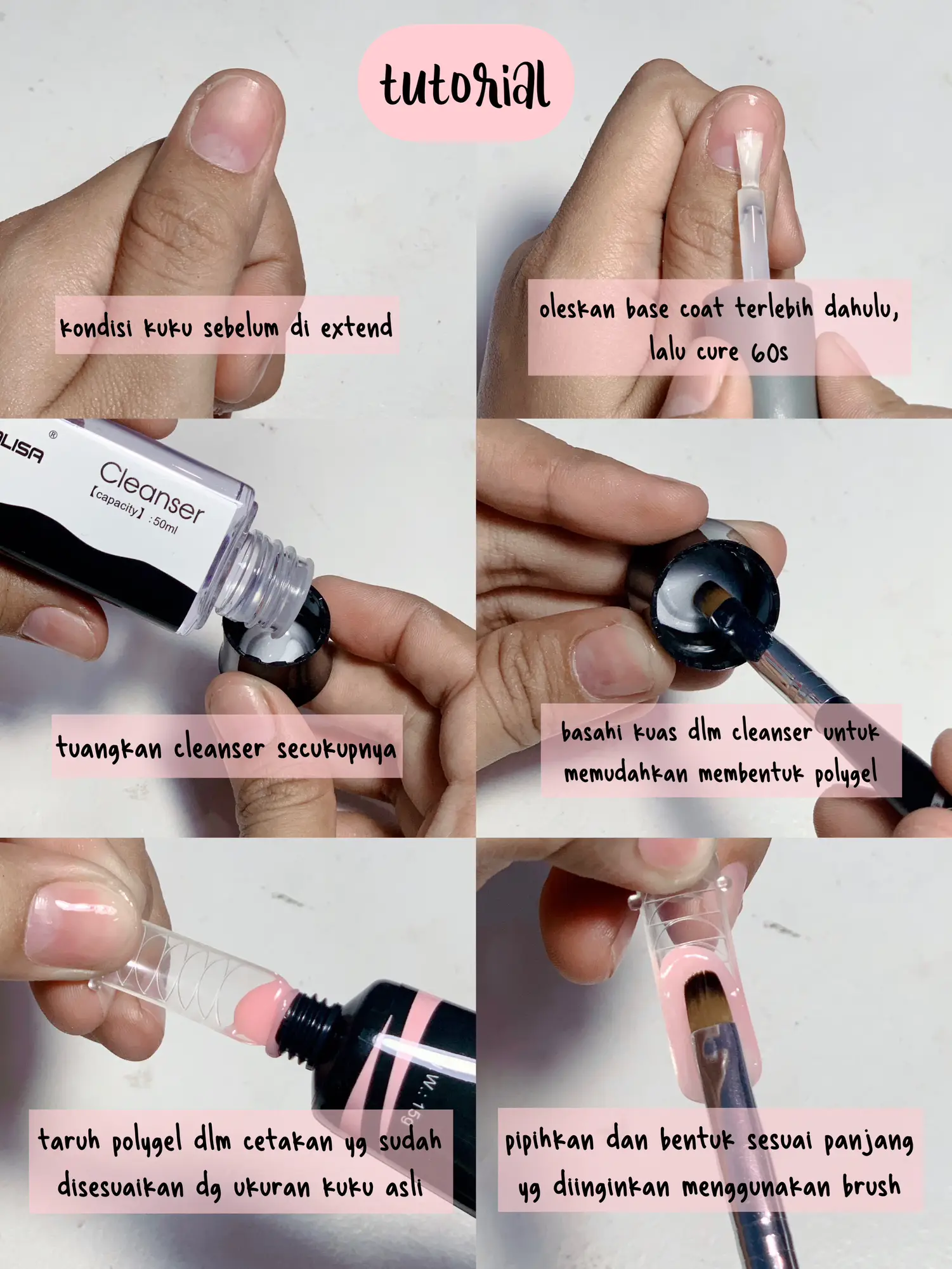 Polygel Nail Extention Tutorial😍 Kuku auto Panjang | Galeri diposting ...