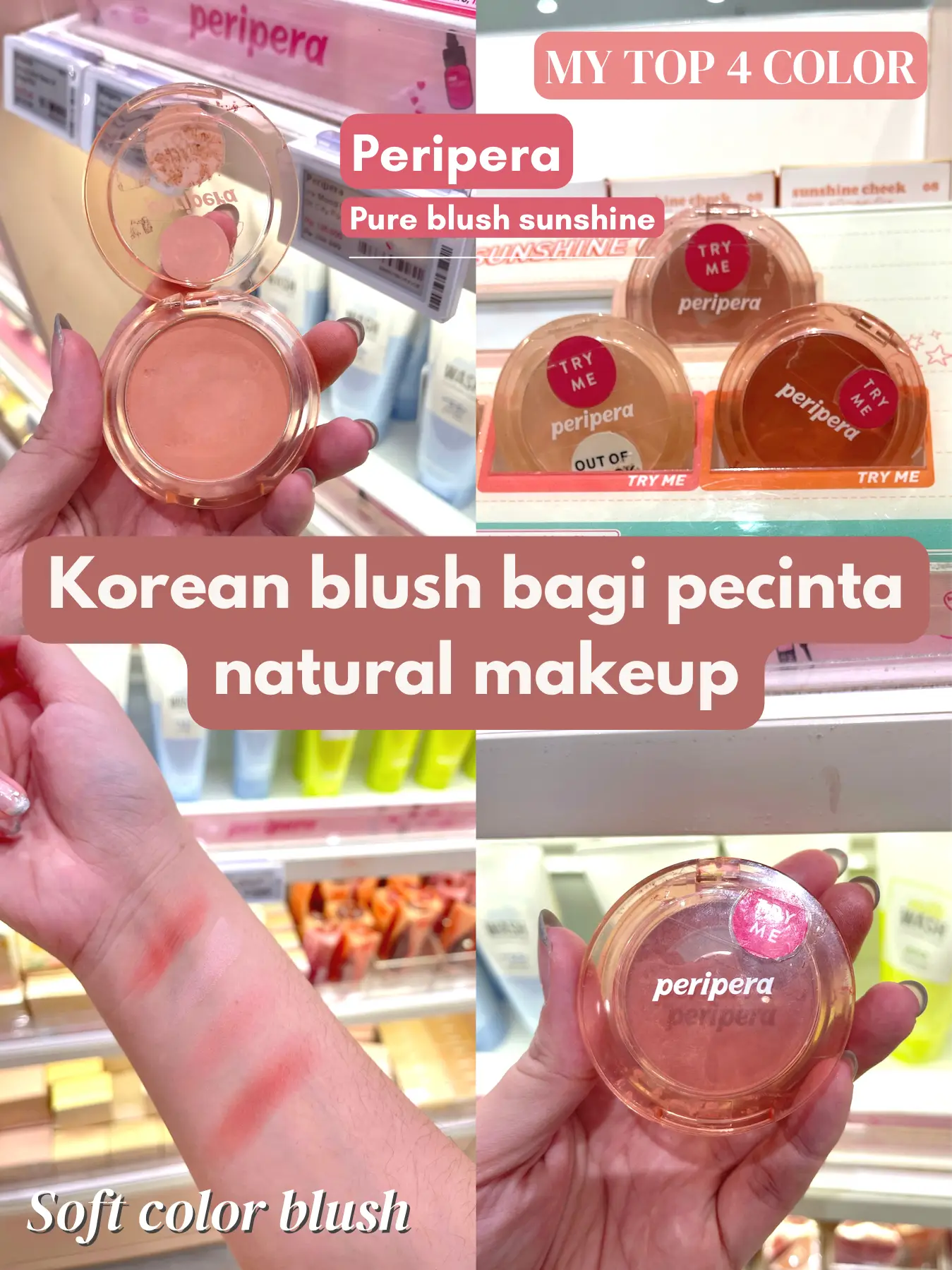 Fav korean blush for natural look | Galeri diposting oleh Angellica N | Lemon8