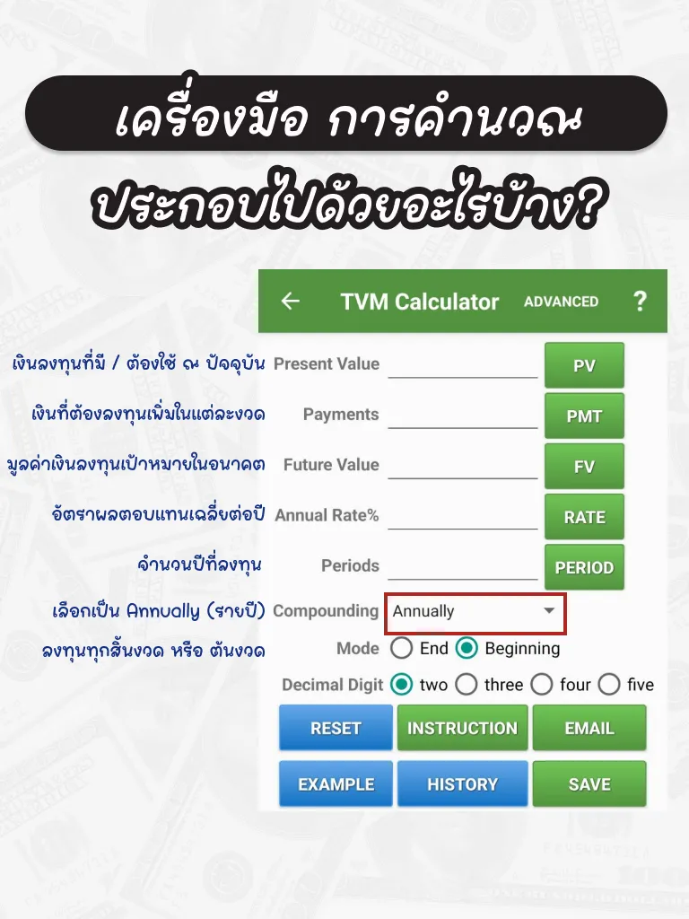วางแผนการเงินพื้นฐานด้วย TVM Calculator | แกลเลอรีที่โพสต์โดย เล่า ...