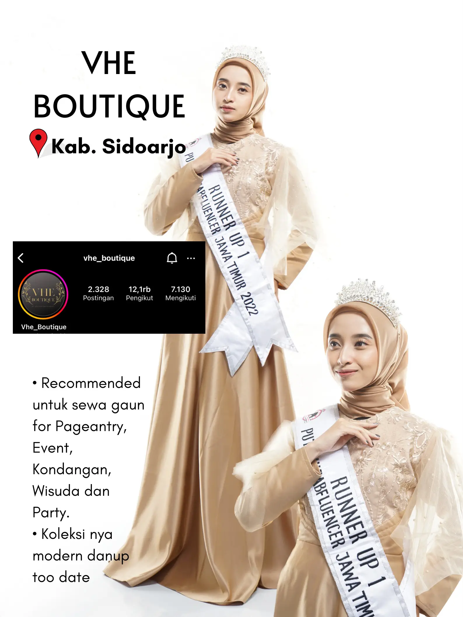 TEMPAT SEWA GAUN RECOMMEND DI JATIM! | Galeri diposting oleh Raya Ilmiah | Lemon8