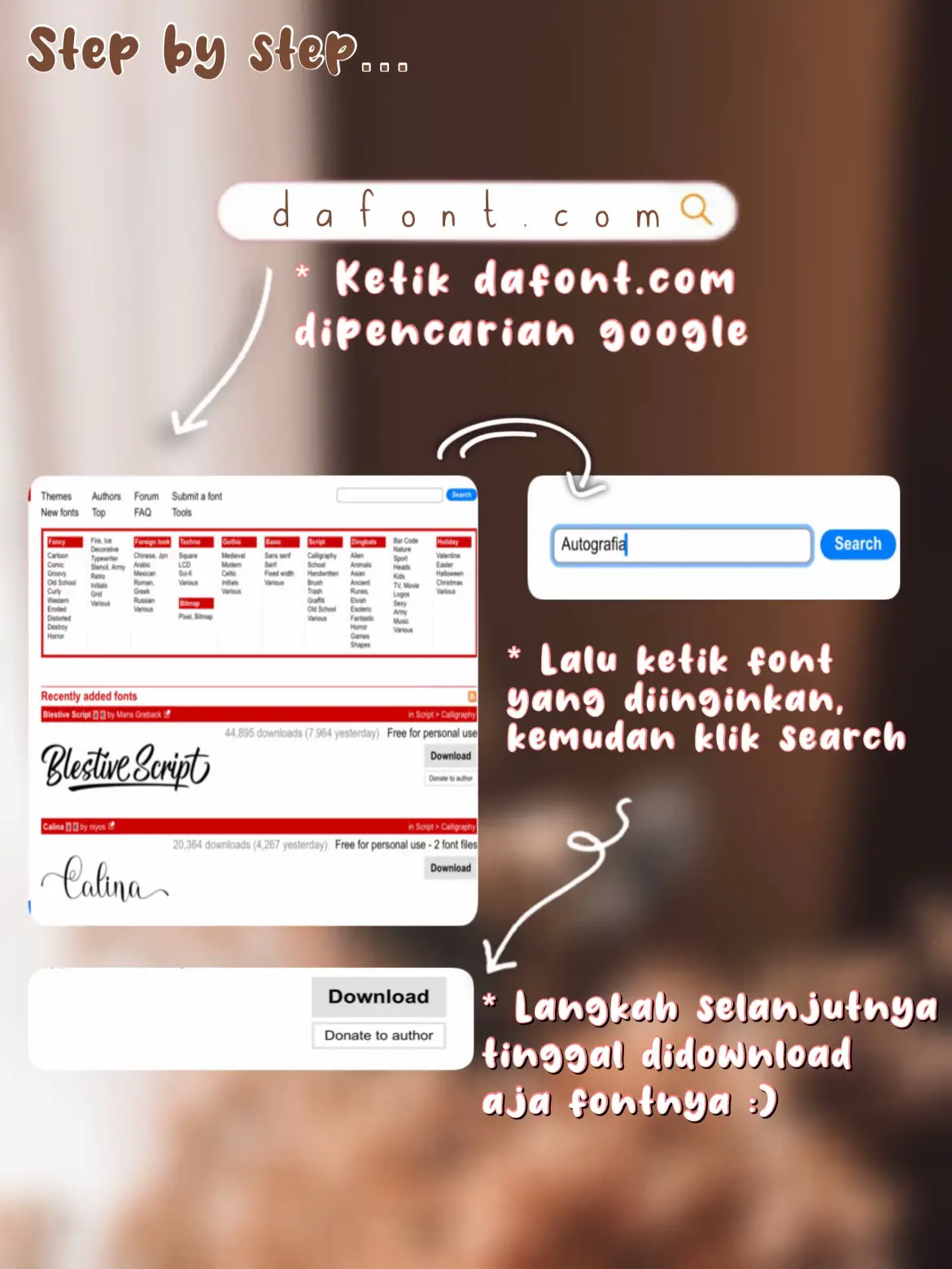REKOMENDASI FONT AESTHETIC & LUCU DARI DAFONT | Galeri diposting oleh Chizukeki | Lemon8