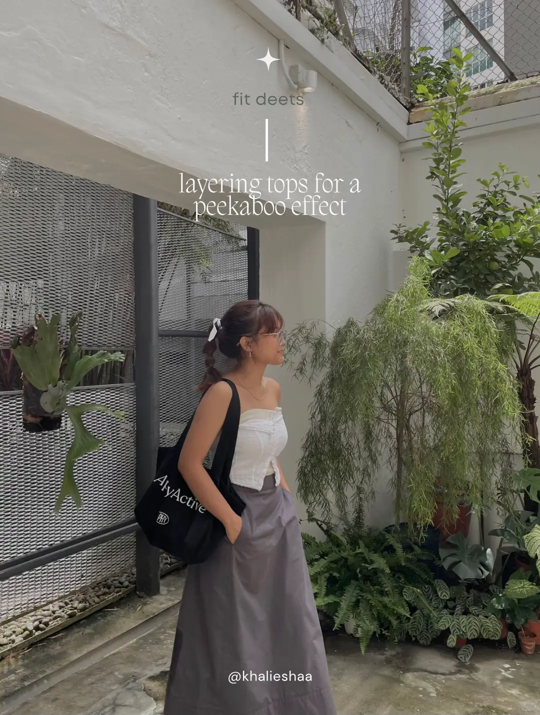 fit deets — layering for a peekaboo effect 🫣 | แกลเลอรีที่โพสต์โดย lie ...