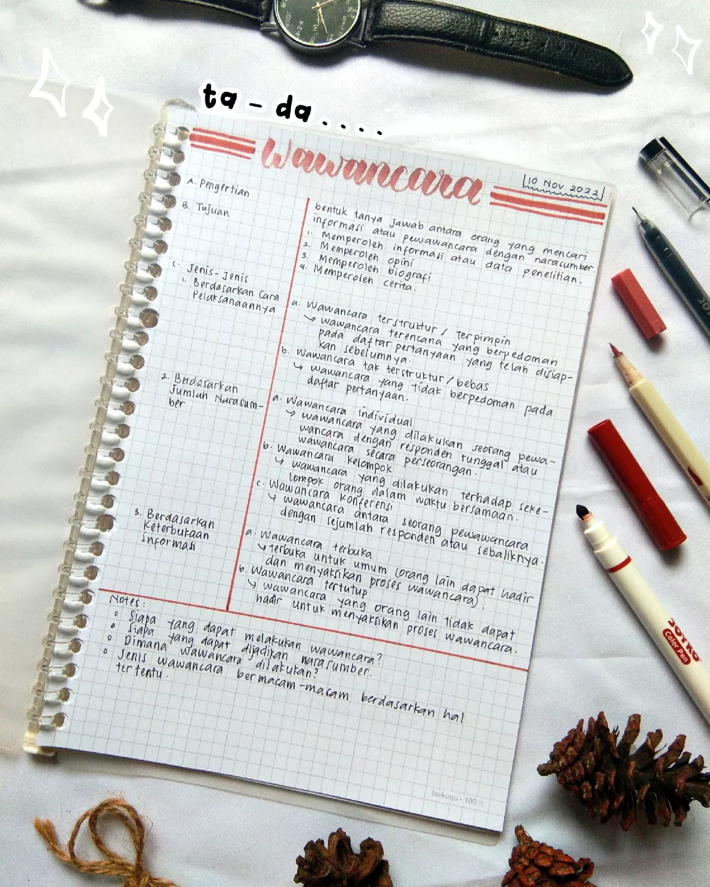 📝teknik mencatat - cornell method🌼 | Galeri diposting oleh Kiki Alifah ...