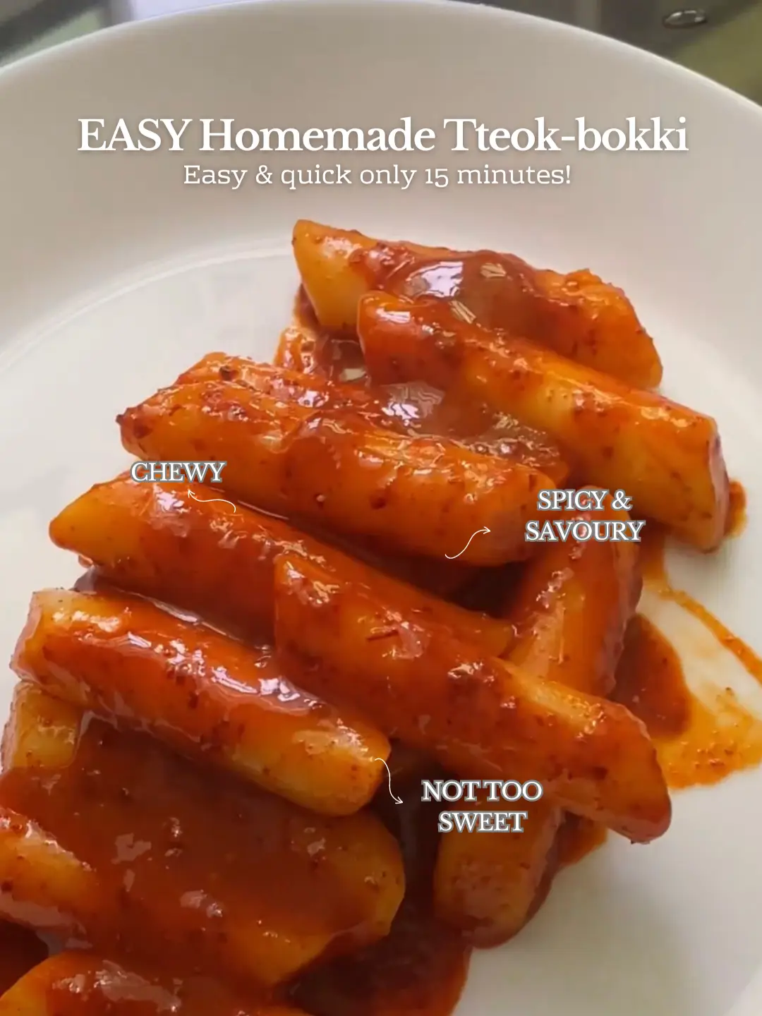 Let’s make tteokbokki at home with 3 ingredients | Video published by ...