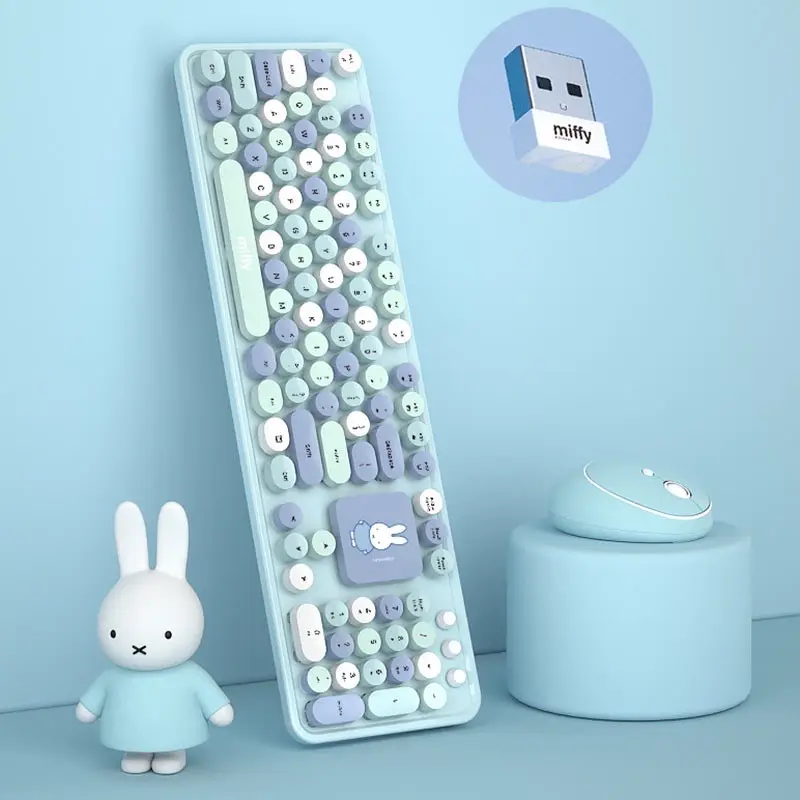 คีย์บอร์ดไร้สาย Miffy ครบเซ็ต น่ารัก สีสวยถูกใจมากๆ 😍 | แกลเลอรีที่โพสต์โดย Phim Rawin | Lemon8