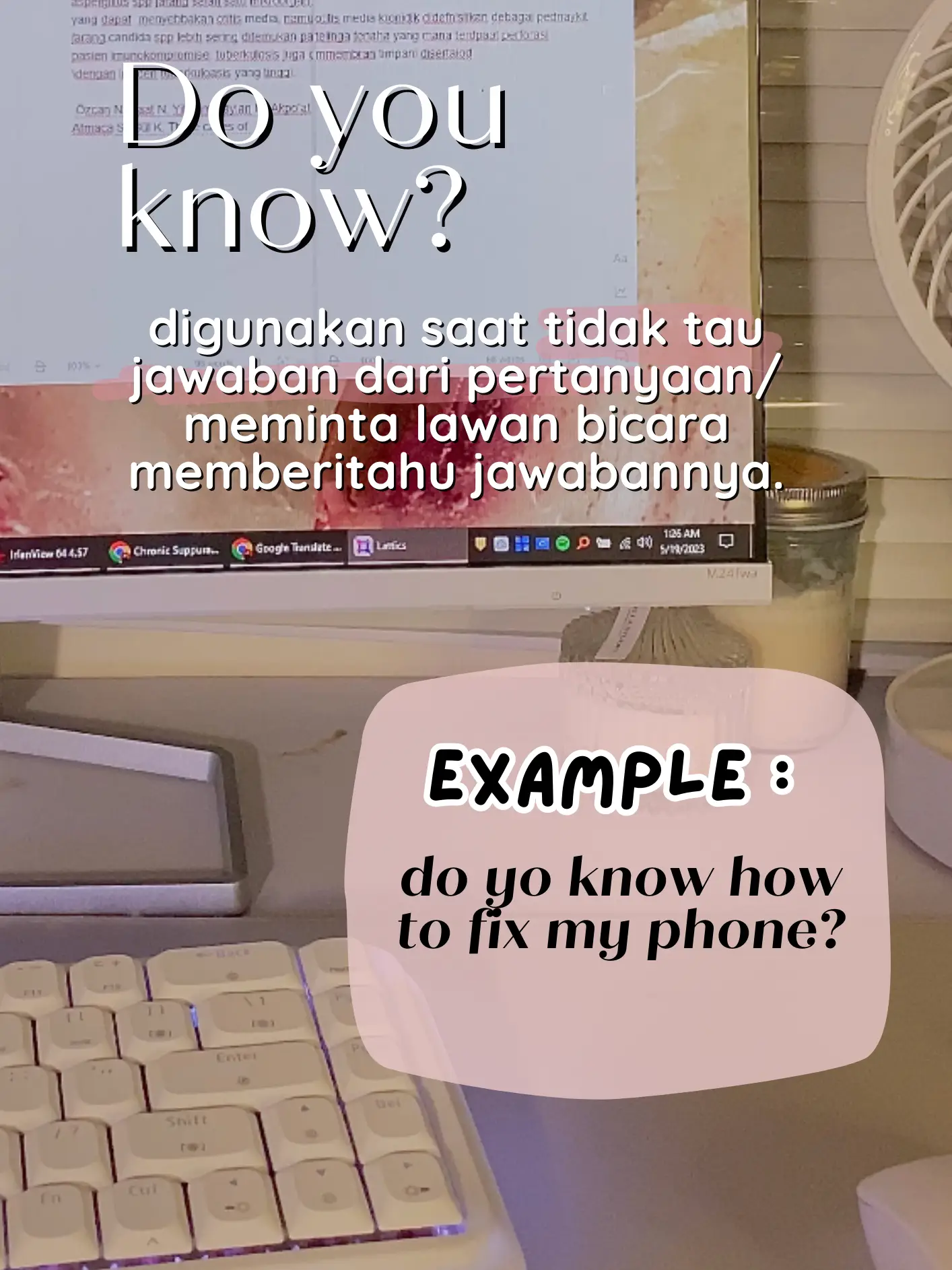 Belajar bahasa inggris: did/do you know | Galeri diposting oleh kamilah ...