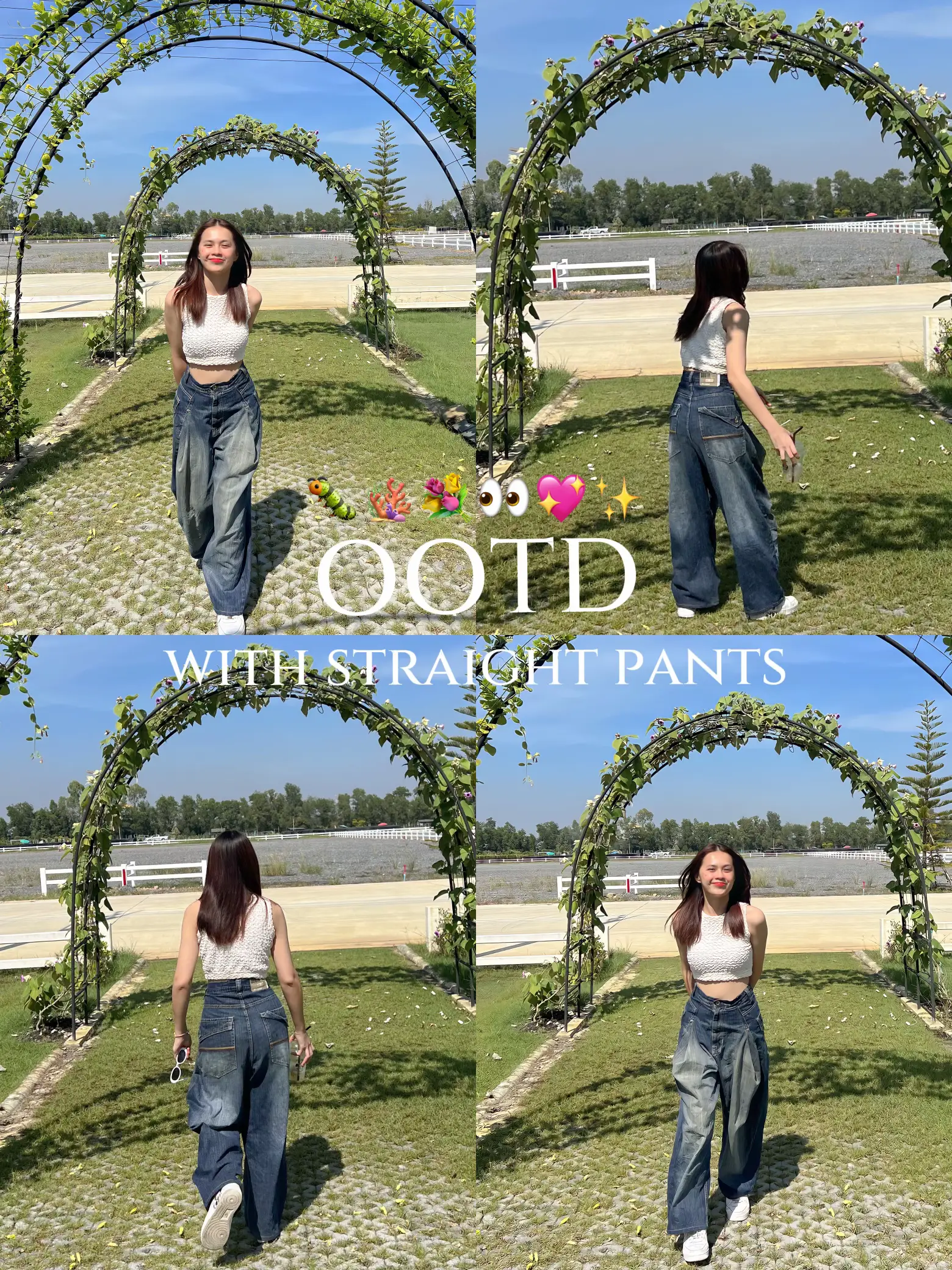 OOTD | กางเกงยีนส์ขากระบอก สำหรับสาวไซร์ 158 cm 💐👀💖 | แกลเลอรีที่โพสต์โดย 𝘼𝙤𝙢𝙨𝙬𝙝𝙭 | Lemon8