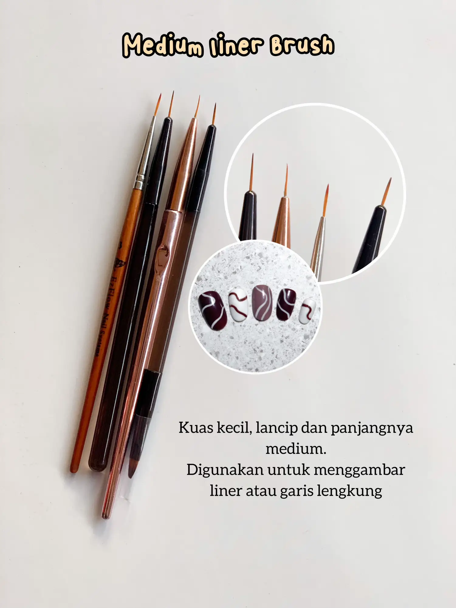 Koleksi Kuas Nail Art Ku😍 + Kegunaannya! | Galeri diposting oleh ...