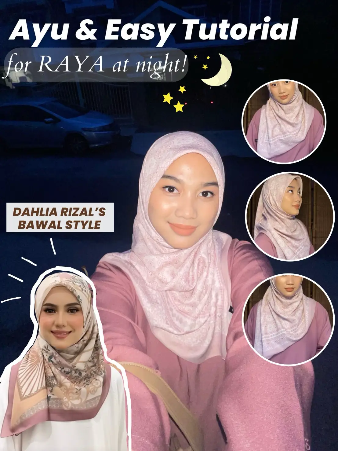 Ayu & Easy Tutorial for Raya at night 🌙 Selesa!! | วิดีโอที่เผยแพร่โดย ...