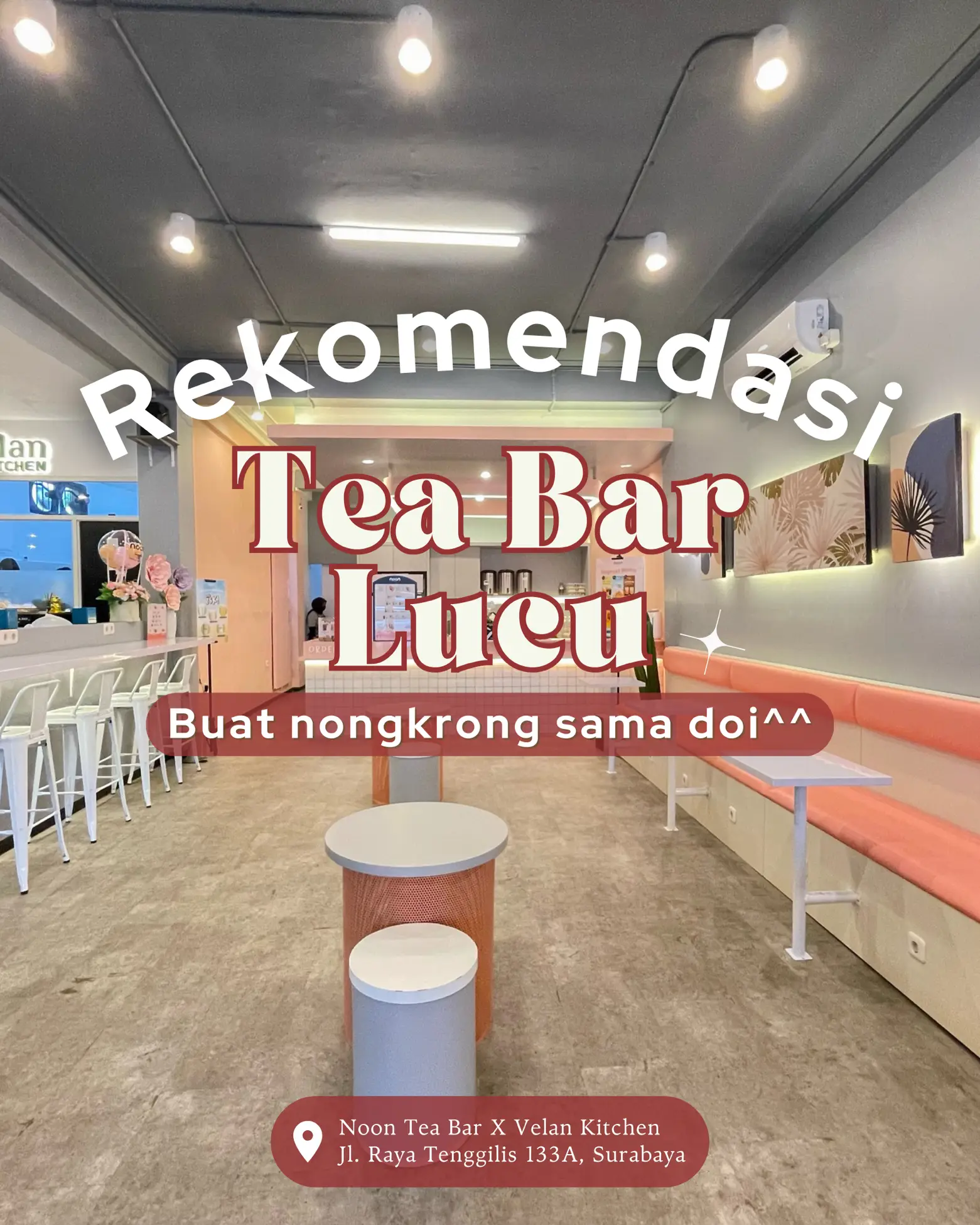 Tea Bar & Vegan Food! Tempat nongkrong lucu💖 | Galeri diposting oleh hangout places | Lemon8