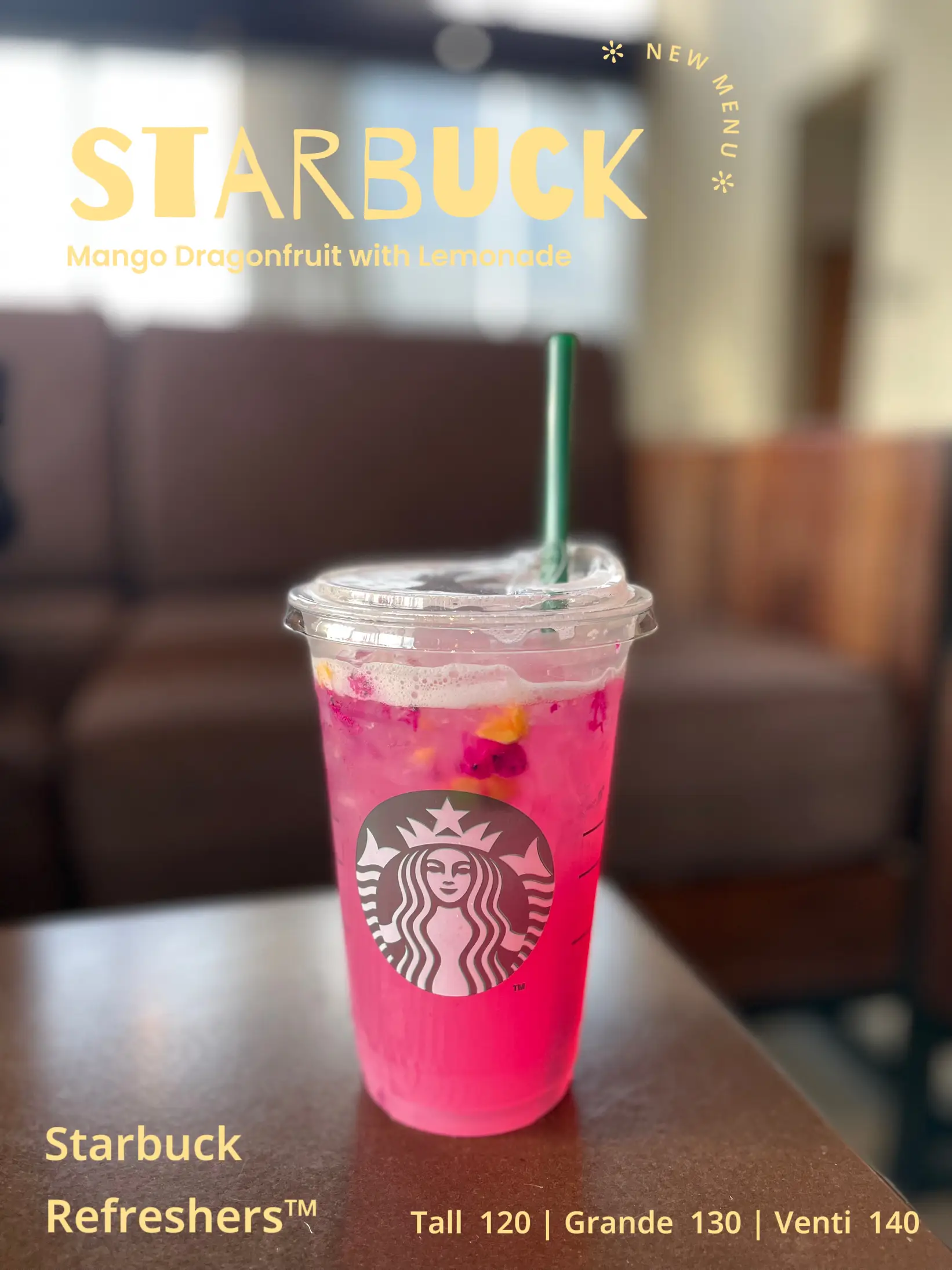 Introducing the new menu Starbucks. Eat and be very refreshing. 🍹 ...