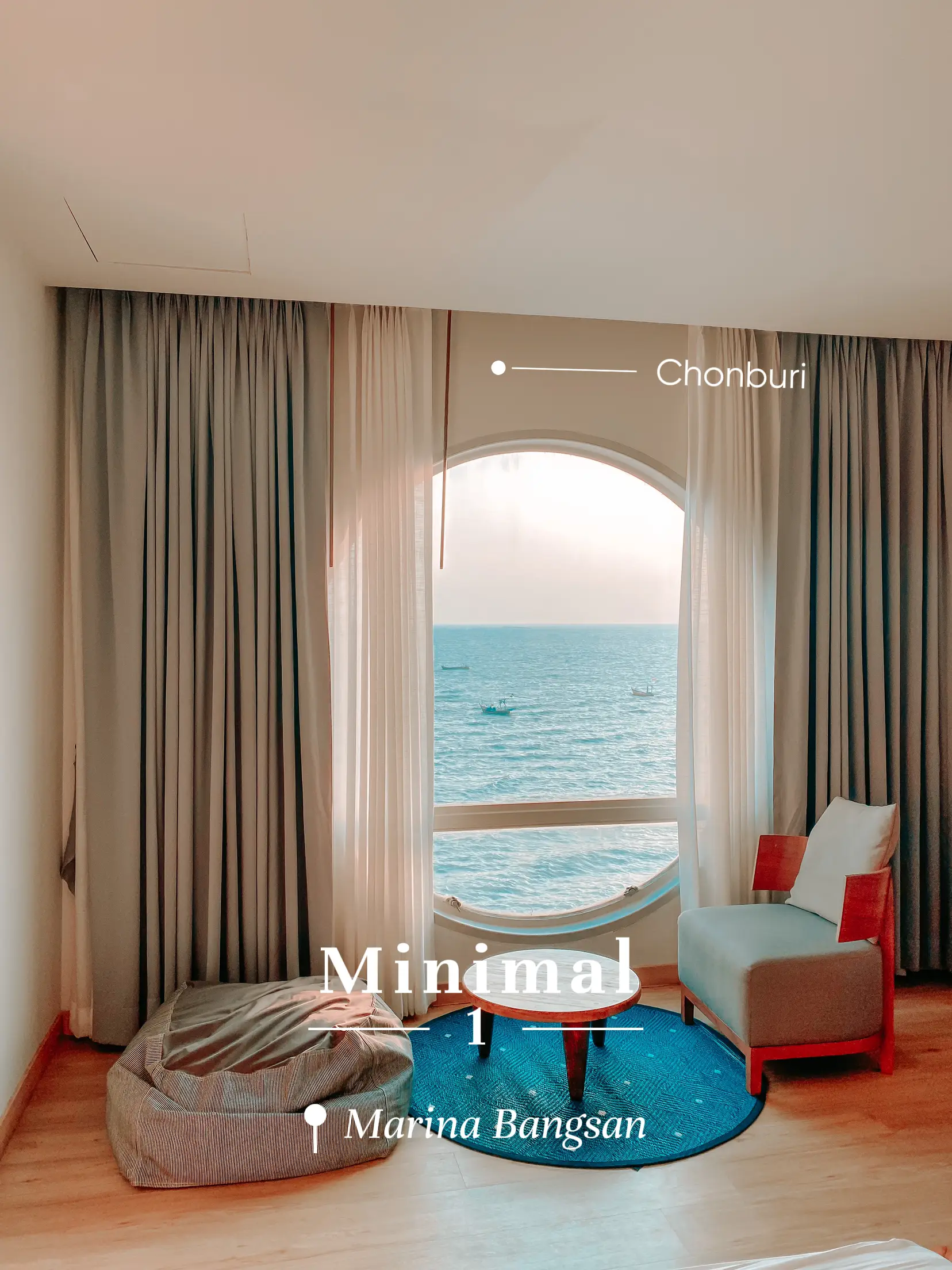 Minimal📍โรงแรมมินิมอล ห้ามพลาด~ชลบุรี บางแสน ติดทะเล | แกลเลอรีที่โพสต์โดย Mary Ma | Lemon8