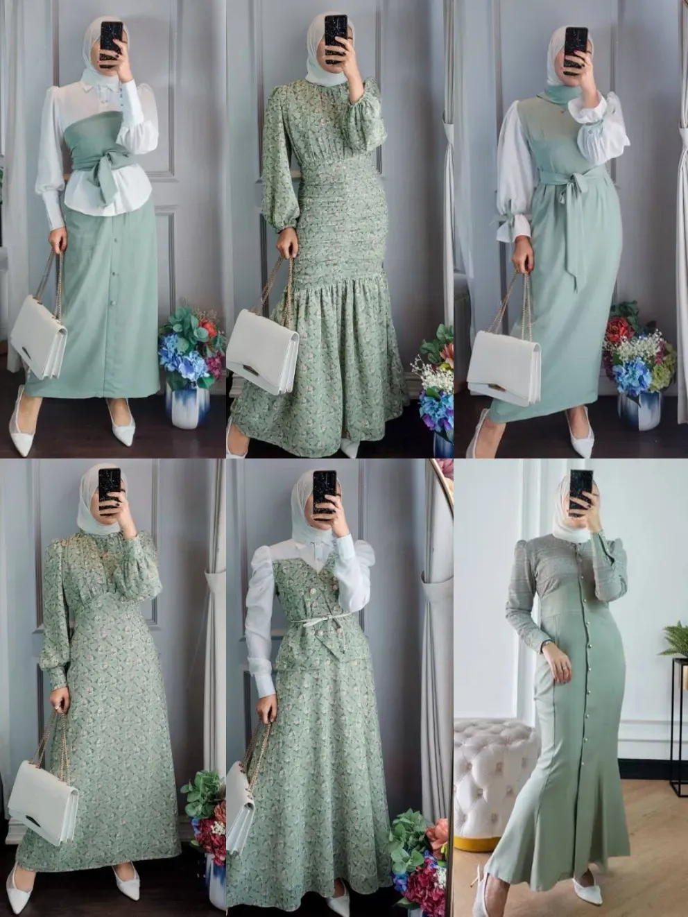 Inspirasi Dress Warna Matcha Spill Dressnya👇 | Galeri disiarkan oleh ...