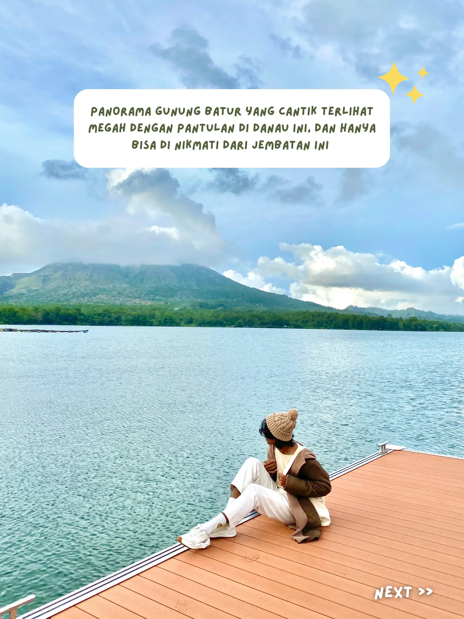 Spot Viral dengan View Gunung Batur | Galeri diposting oleh Jejakiki | Lemon8