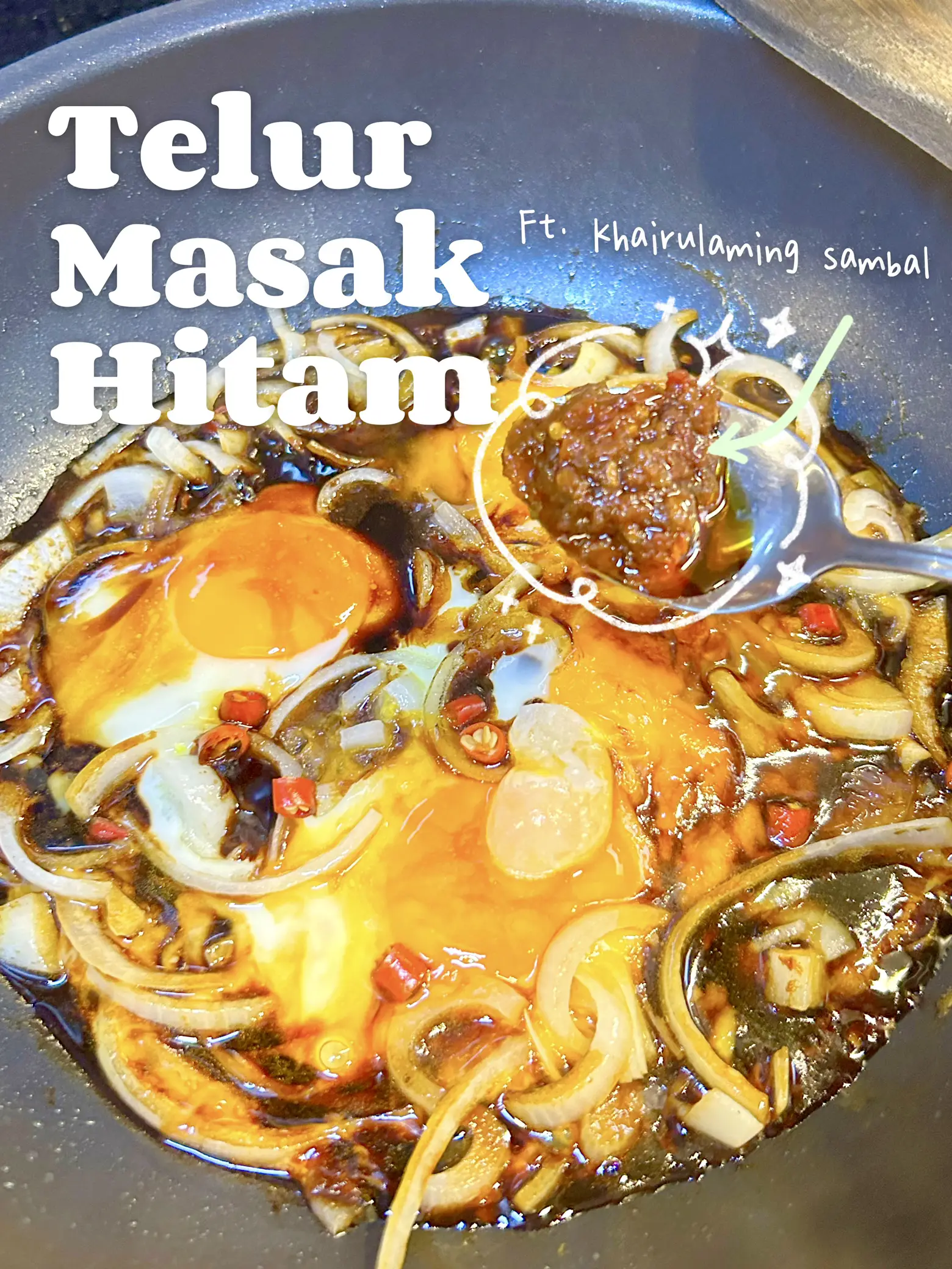 Let’s make telur masak hitam today!! 🔥😋 | Galeri disiarkan oleh hey_hanni | Lemon8