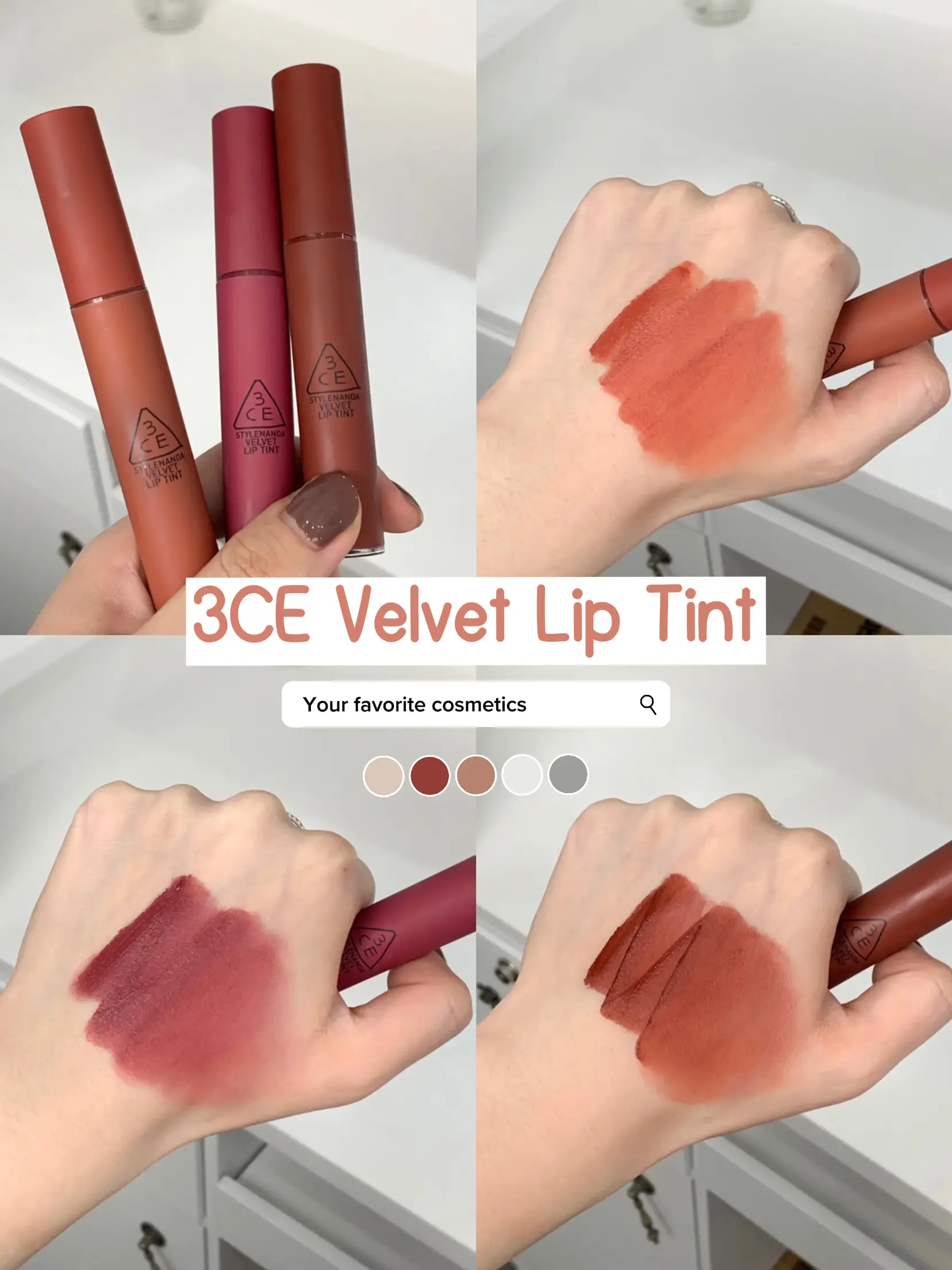 3CE Velvet Lip Tint ลิปเนื้อสัมผัสนุ่ม ️ | แกลเลอรีที่โพสต์โดย Mini ...