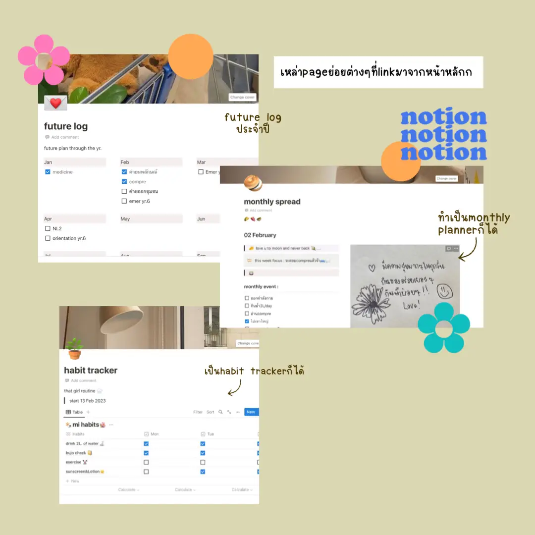 Notion📌 แอพดีๆ เพิ่มproductivity ช่วยให้ชีวิตเป็นระเบียบขึ้น! | แกลเลอรีที่โพสต์โดย por♡ | Lemon8