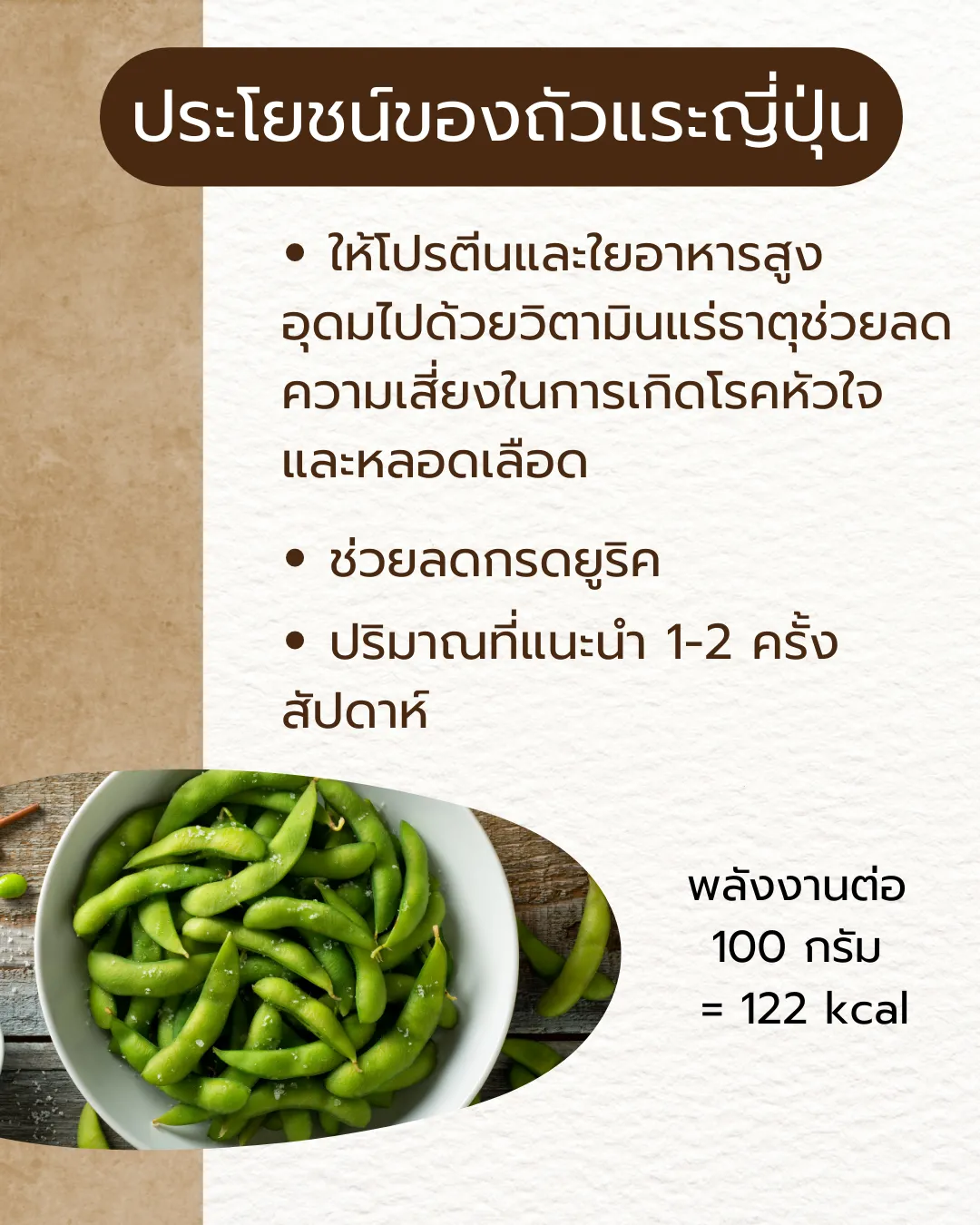 กินเพลินดูแลหุ่น กับถั่วแระญี่ปุ่น 🌱 | แกลเลอรีที่โพสต์โดย Vim ...