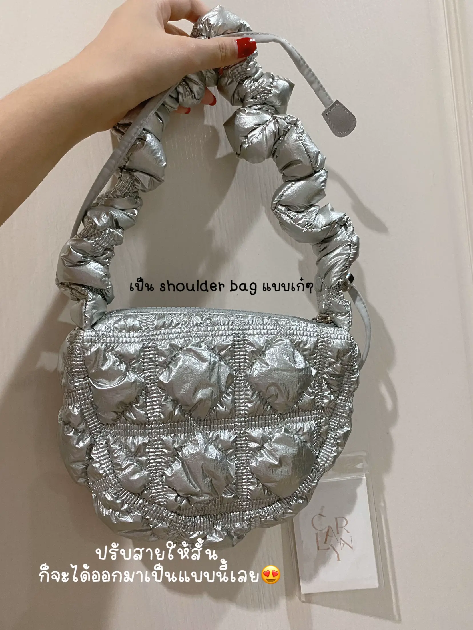 Carlyn Poing Bag | Silver 🗯️กระเป๋าแบรนด์เกาหลีสุดฮิต | แกลเลอรีที่ ...