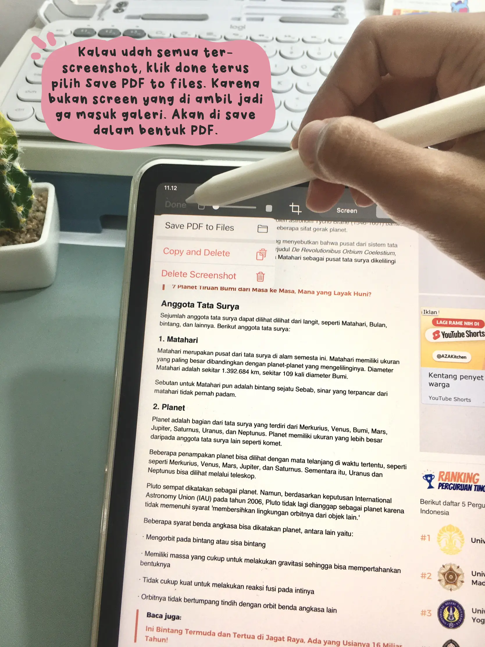 iPad Tips Cara Screenshot Full Page | Galeri diposting oleh Ota ...