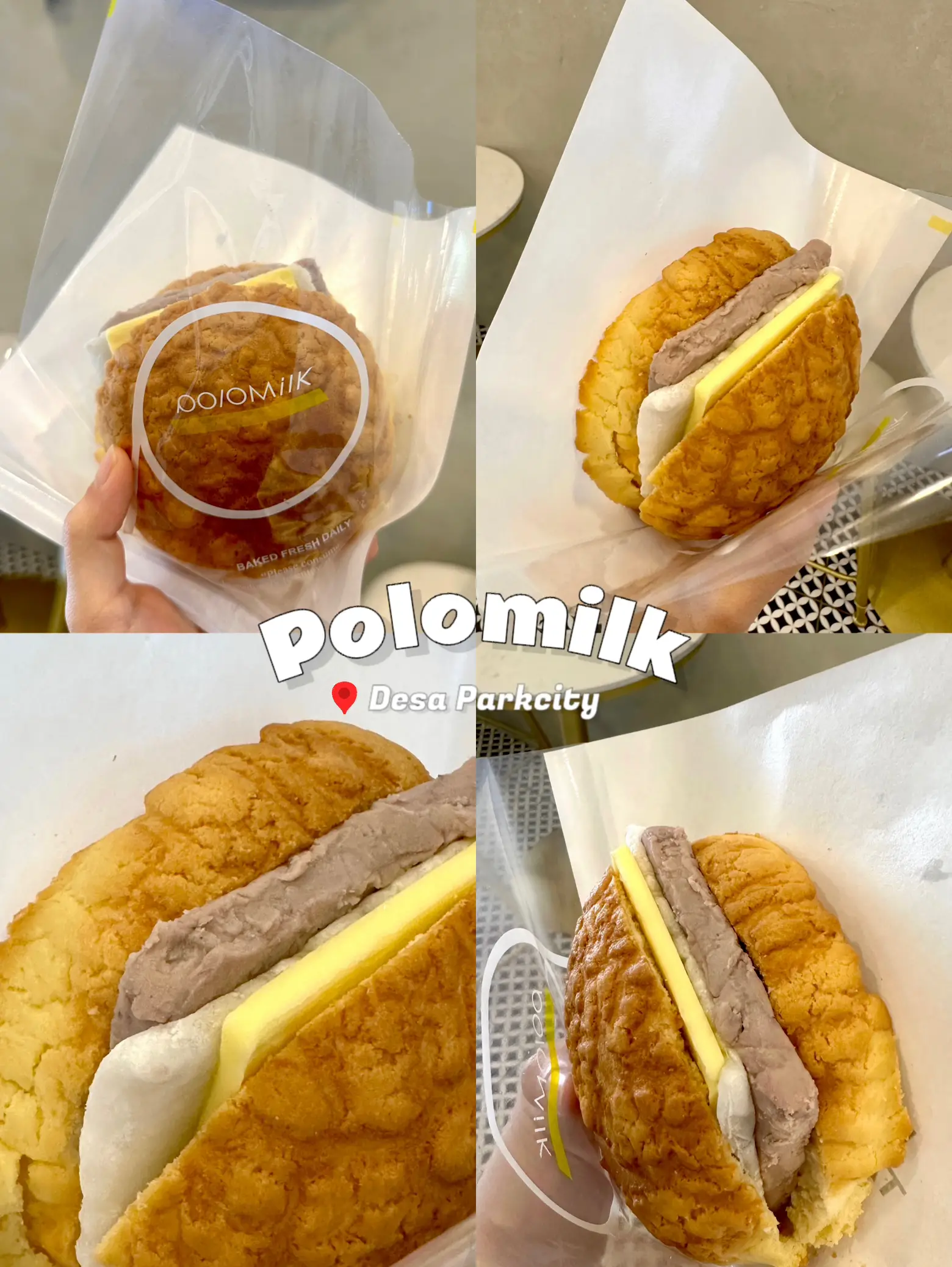 🇲🇾 Huge and Crispy Taro Mochi Polo Bun 🍍💜 | Galeri disiarkan oleh ...