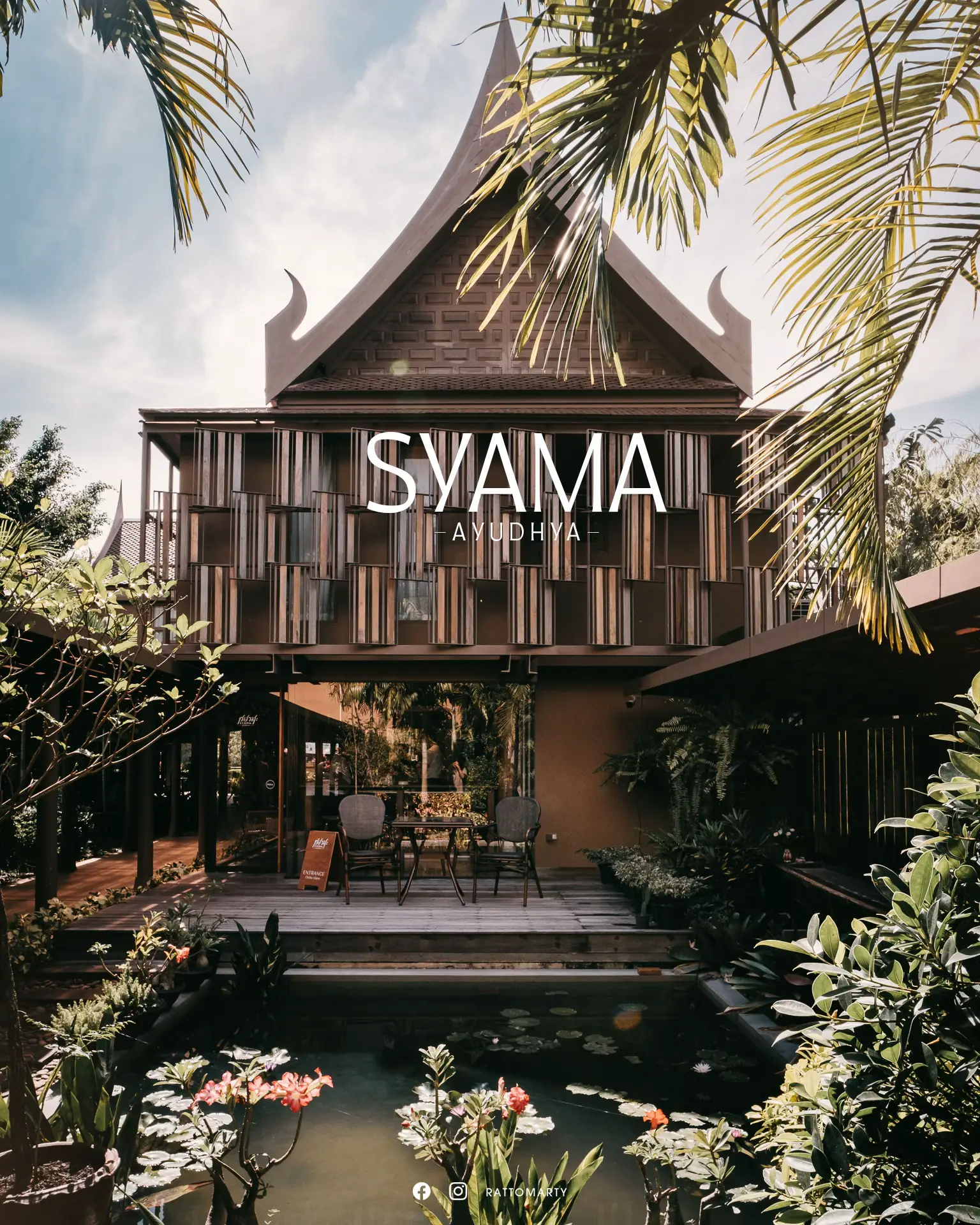 SYAMA คาเฟ่ใต้ถุนบ้านเรือนไทยเก่าแก่ริมฝั่งแม่น้ำเจ้าพระยา | แกลเลอรีที่โพสต์โดย Rattomarty | Lemon8