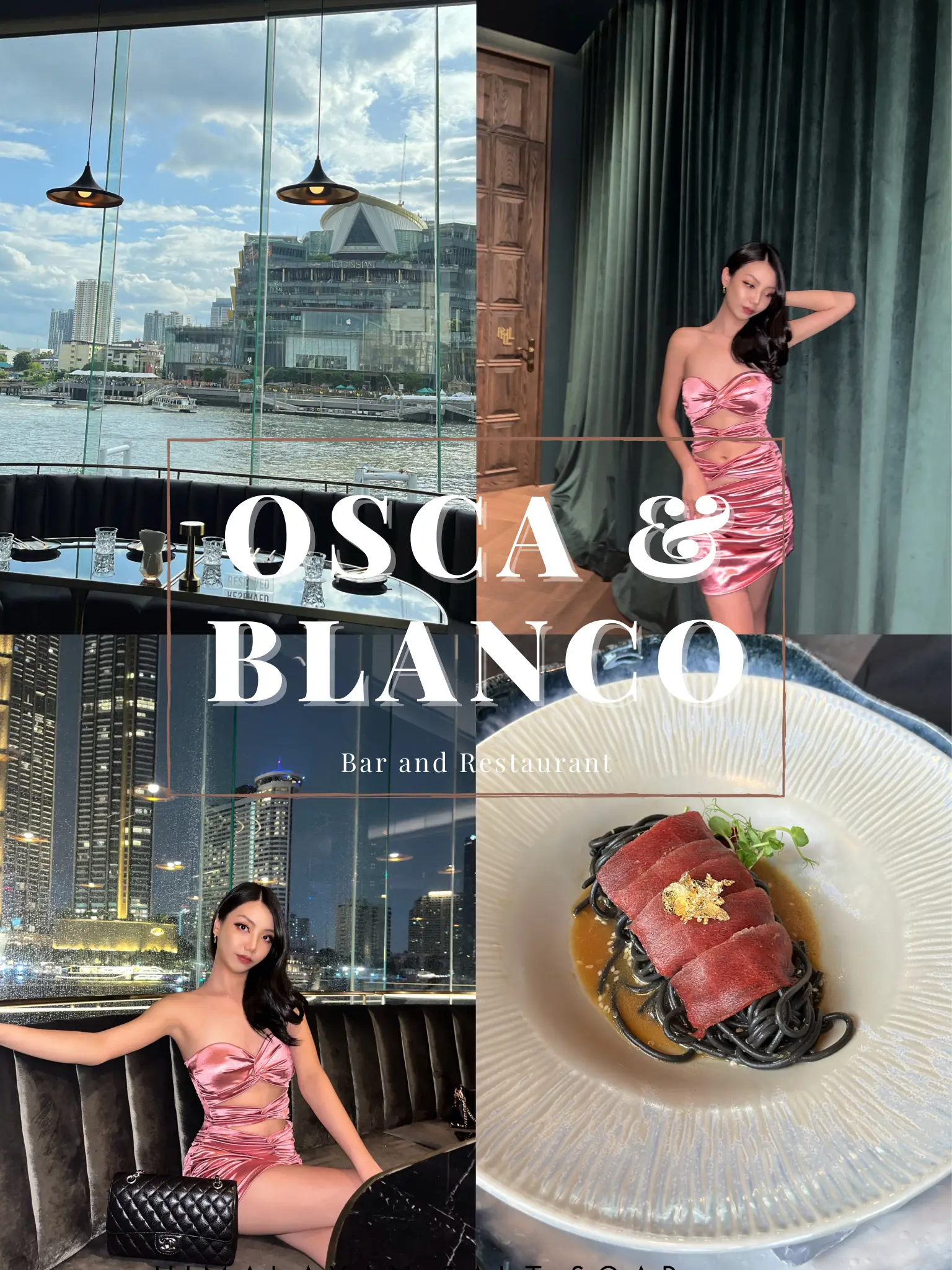 ดินเนอร์หรูริมแม่น้ำเจ้าพระยา 🍽 | Osca & Blanco | แกลเลอรีที่โพสต์โดย Hammie Yoon | Lemon8
