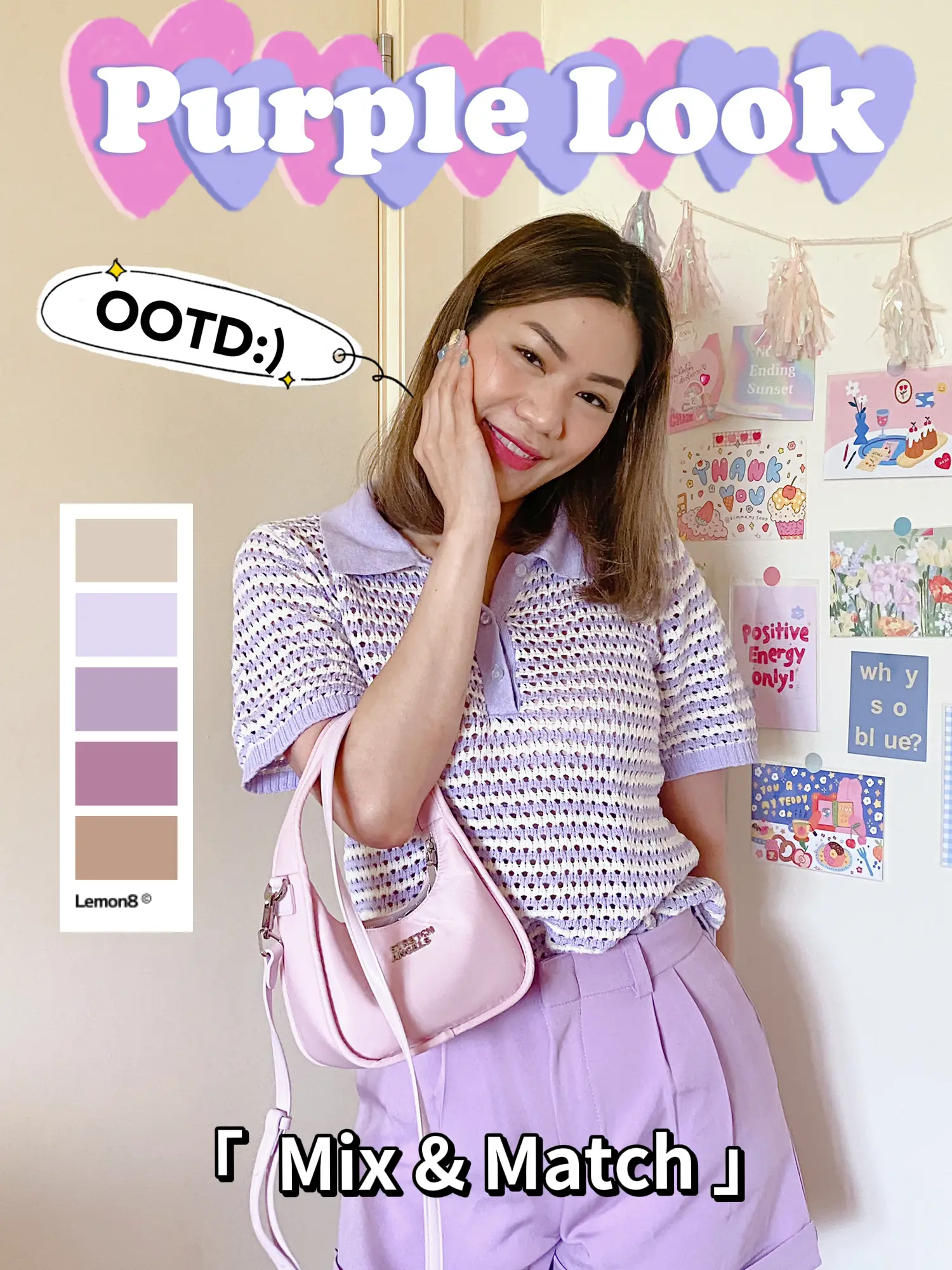 แต่งตัวคุมโทนสีม่วง💜 | แกลเลอรีที่โพสต์โดย specialnice | Lemon8