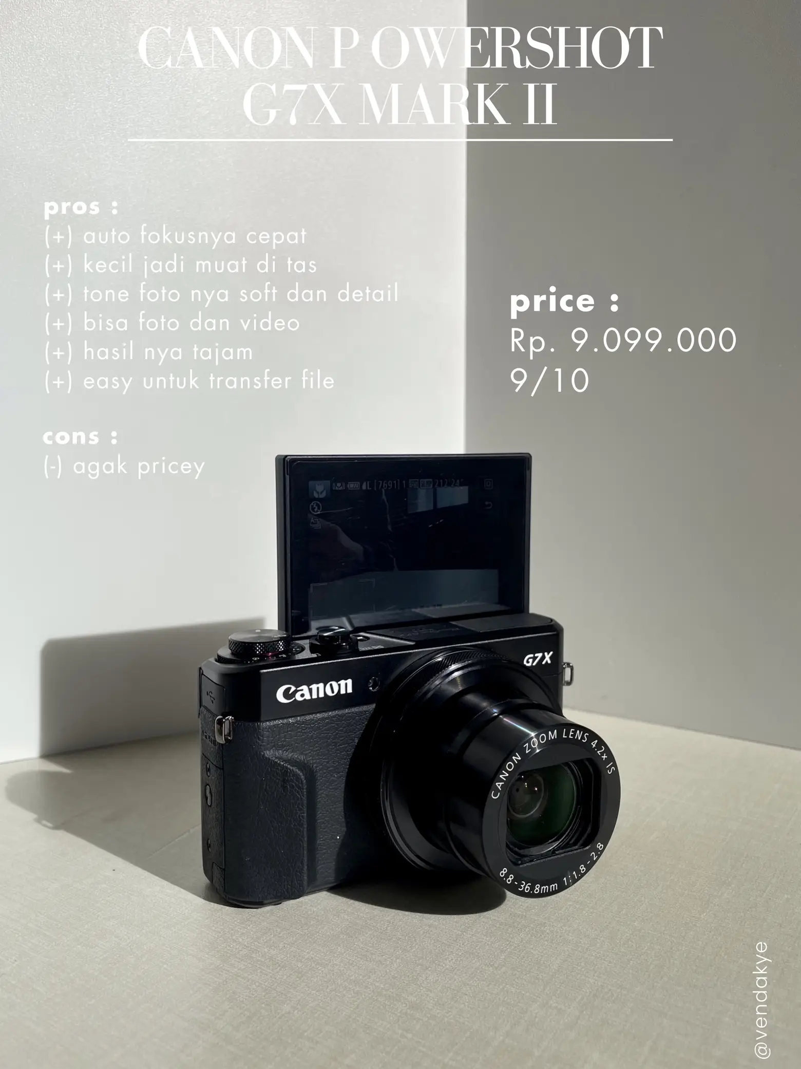 REVIEW CAMERA CANON G7X MARK II | Galeri diposting oleh Venda Kye 💫 ...