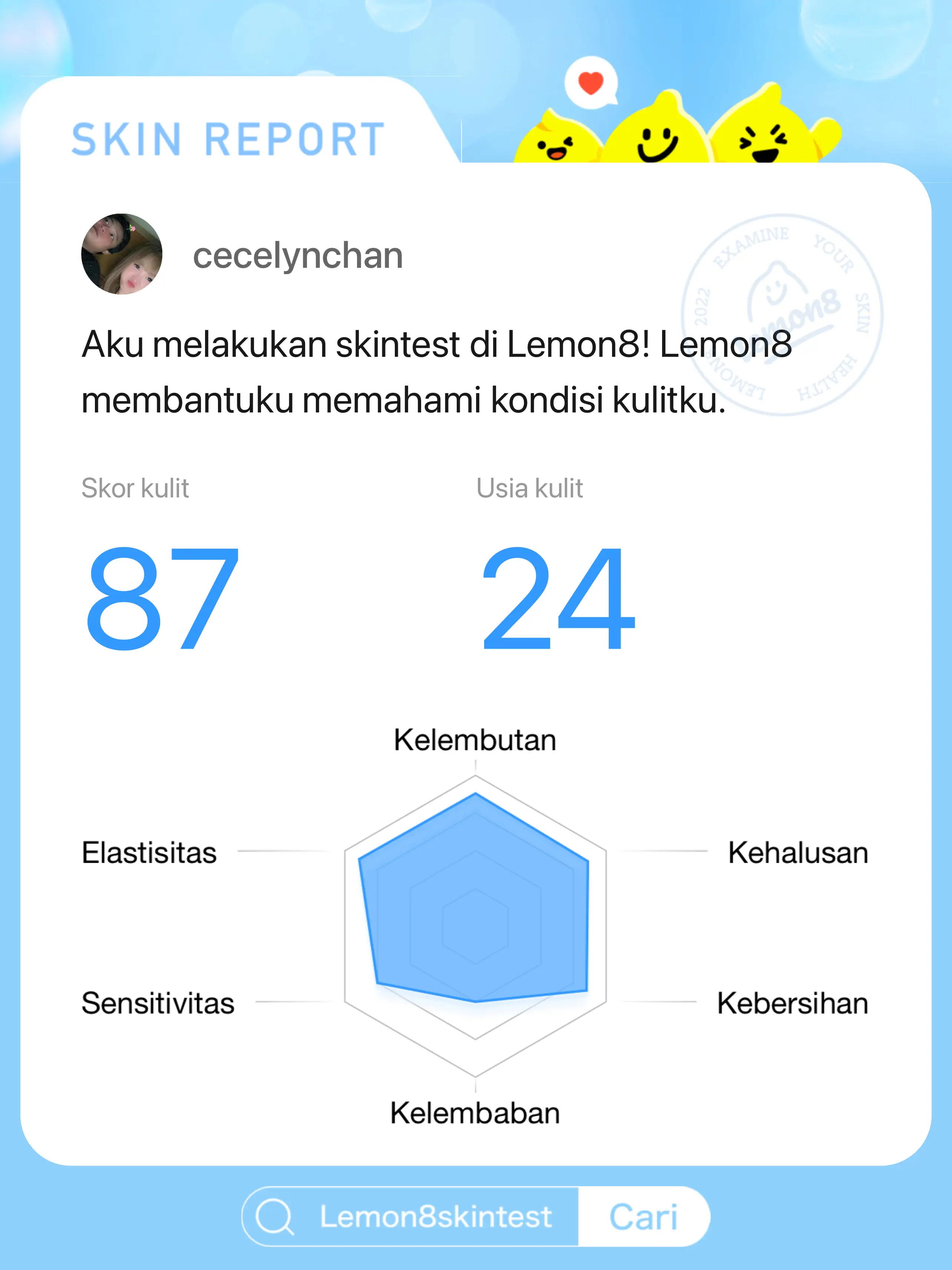 Laporan Kulit Saya | Galeri diposting oleh Cece Lyn Chan | Lemon8