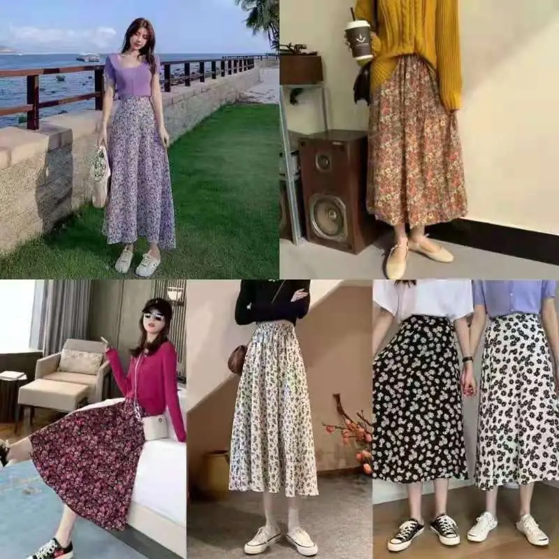 ️พร้อมส่ง ️กระโปรงยาว เอวสม็อค กระโปรงแฟชั่นผู้หญิง | แกลเลอรีที่โพสต์โดย Station mini | Lemon8