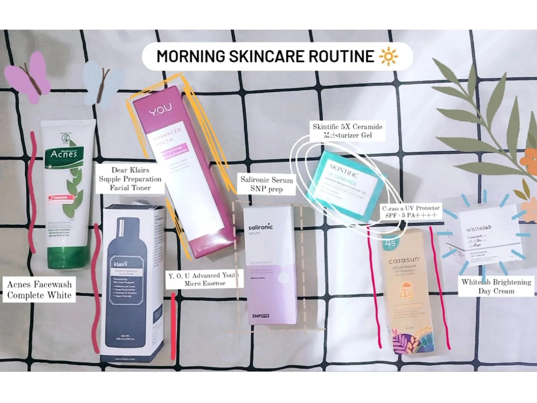 MORNING SKINCARE ROUTINE | Galeri diposting oleh CrimsonRembrary | Lemon8