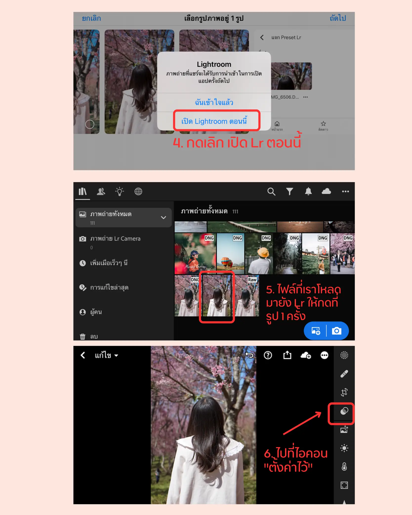 📝 แจก Preset Lr โทนหวานละมุนค้าบบบบ 🌸 | แกลเลอรีที่โพสต์โดย ttt.tumtuntee | Lemon8