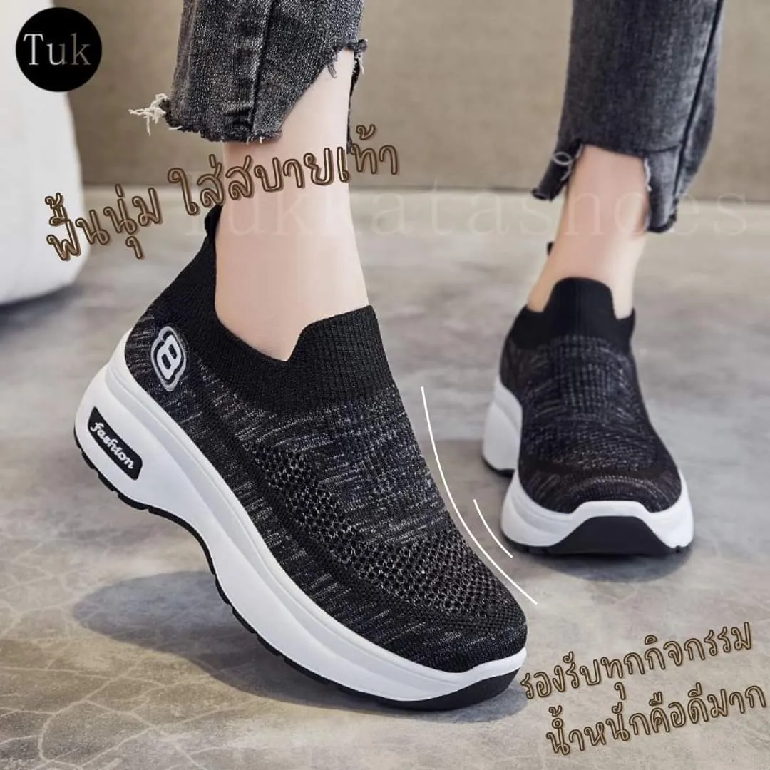 รองเท้าผ้าใบลำลองผู้หญิง เสริมส้น แบบสบิปออน | แกลเลอรีที่โพสต์โดย ...