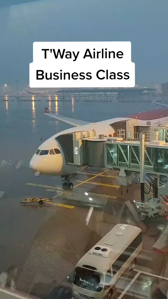 Business Class T'Way Airline | วิดีโอที่เผยแพร่โดย พี่เบ๊บ | Lemon8