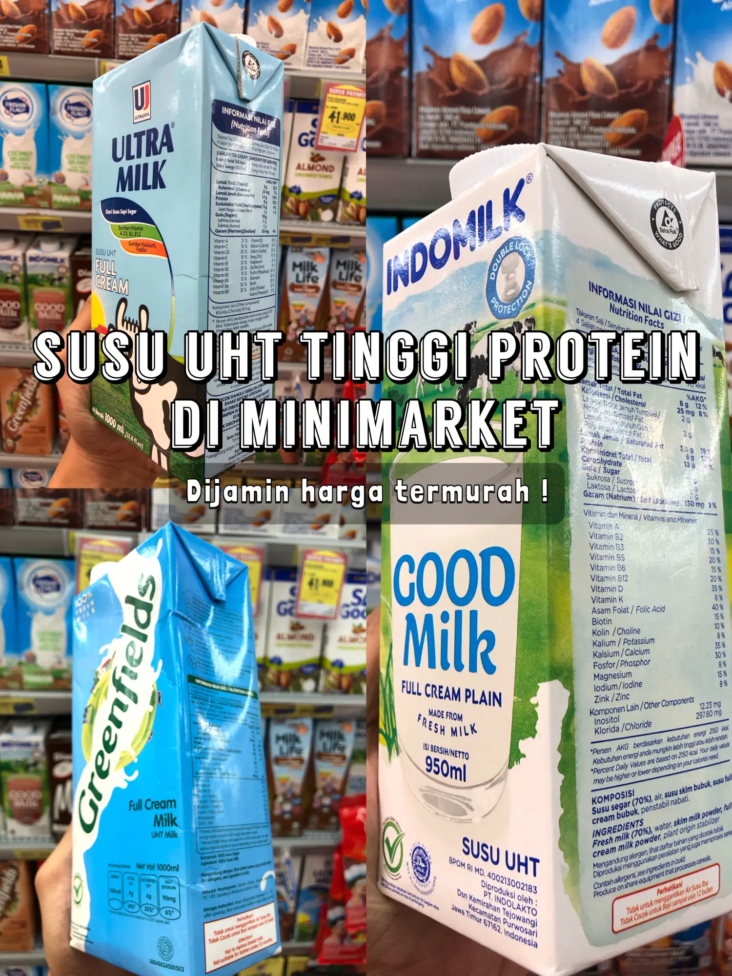 Rekomendasi susu UHT tinggi protein paling murmer | Galeri diposting ...