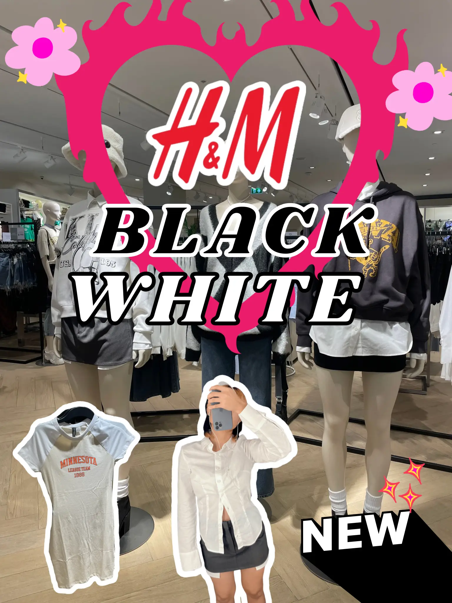 พาชี้เป้า📍 H&M BLACK&WHITE 💖 New collection | แกลเลอรีที่โพสต์โดย fikkyyy | Lemon8