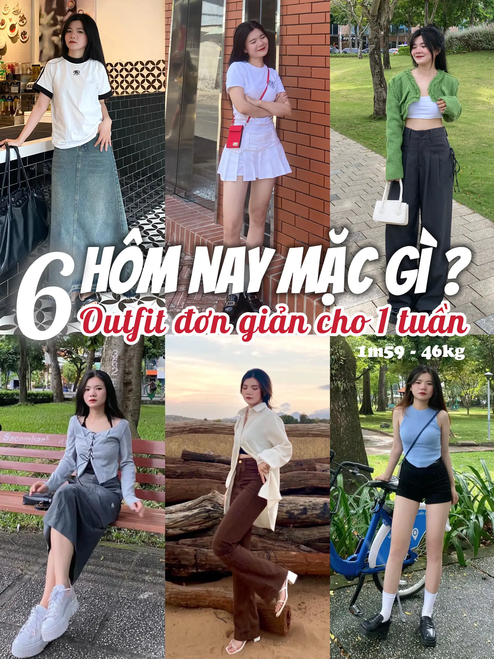 Bật mí 6 Outfit đơn giản cho 1 tuần | Bộ sưu tập do Gia Nghi đăng | Lemon8