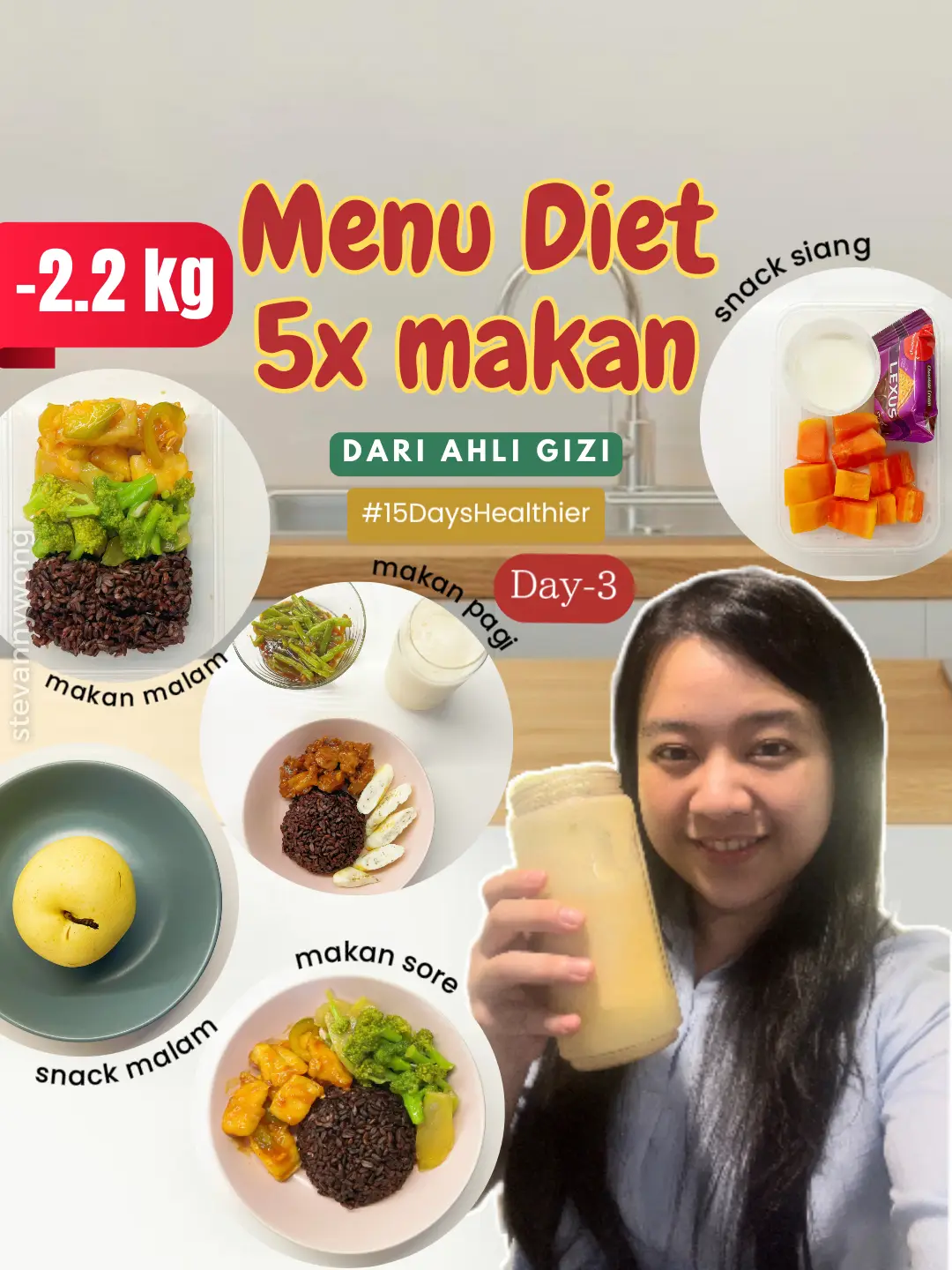 DAY-3: SPILL MENU DIET DARI AHLI GIZI TURUN 2,2 KG | แกลเลอรีที่โพสต์ ...