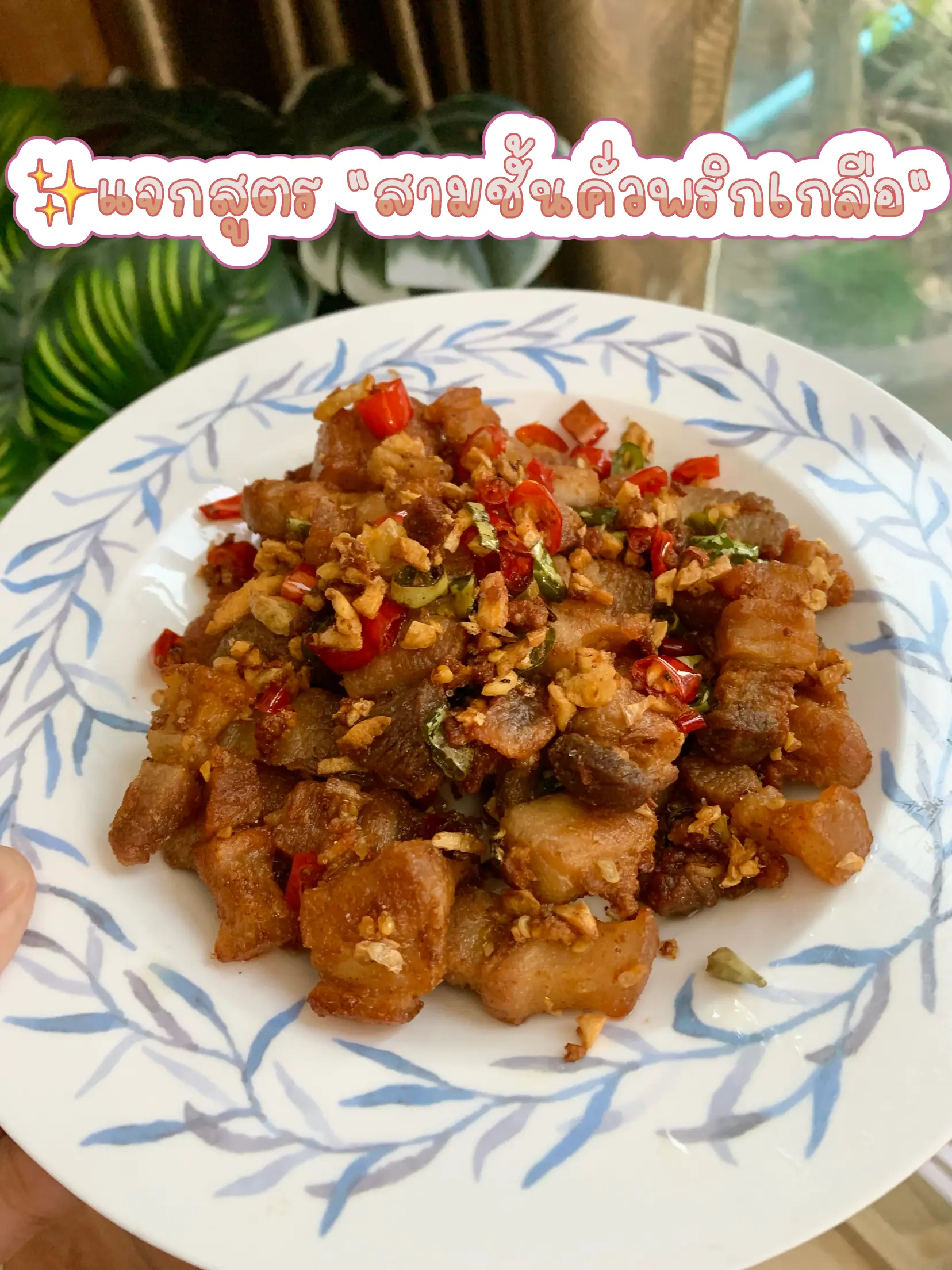 🐷แจกสูตรเด็ด สามชั้นคั่วพริกเกลือ ทำง่าย ใช้วัตถุดิบแค่ 6 อย่าง👍🏻 | แกล ...